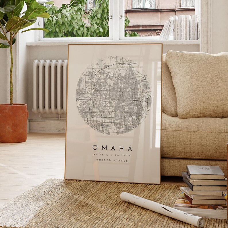 Omaha Map, Omaha, Nebraska, City Map, Home Town Map, Omaha Print, Wall ...