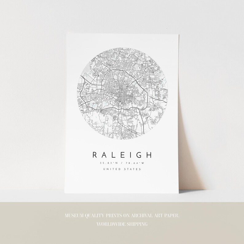 Raleigh City Map, Map of Raleigh, Home Town Map, City Map, Raleigh ...