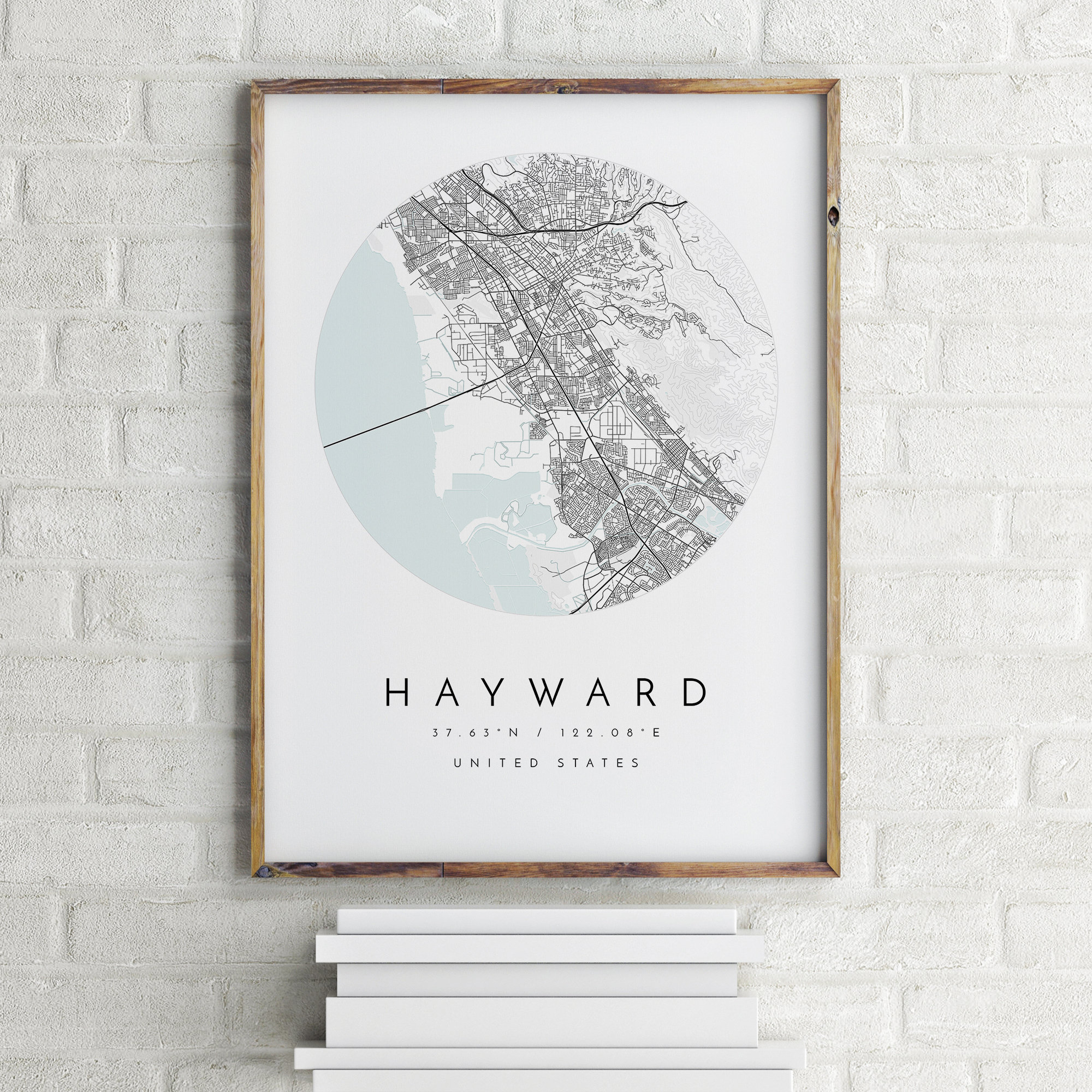 Hayward Map Hayward California City Map Home Town Map | Etsy