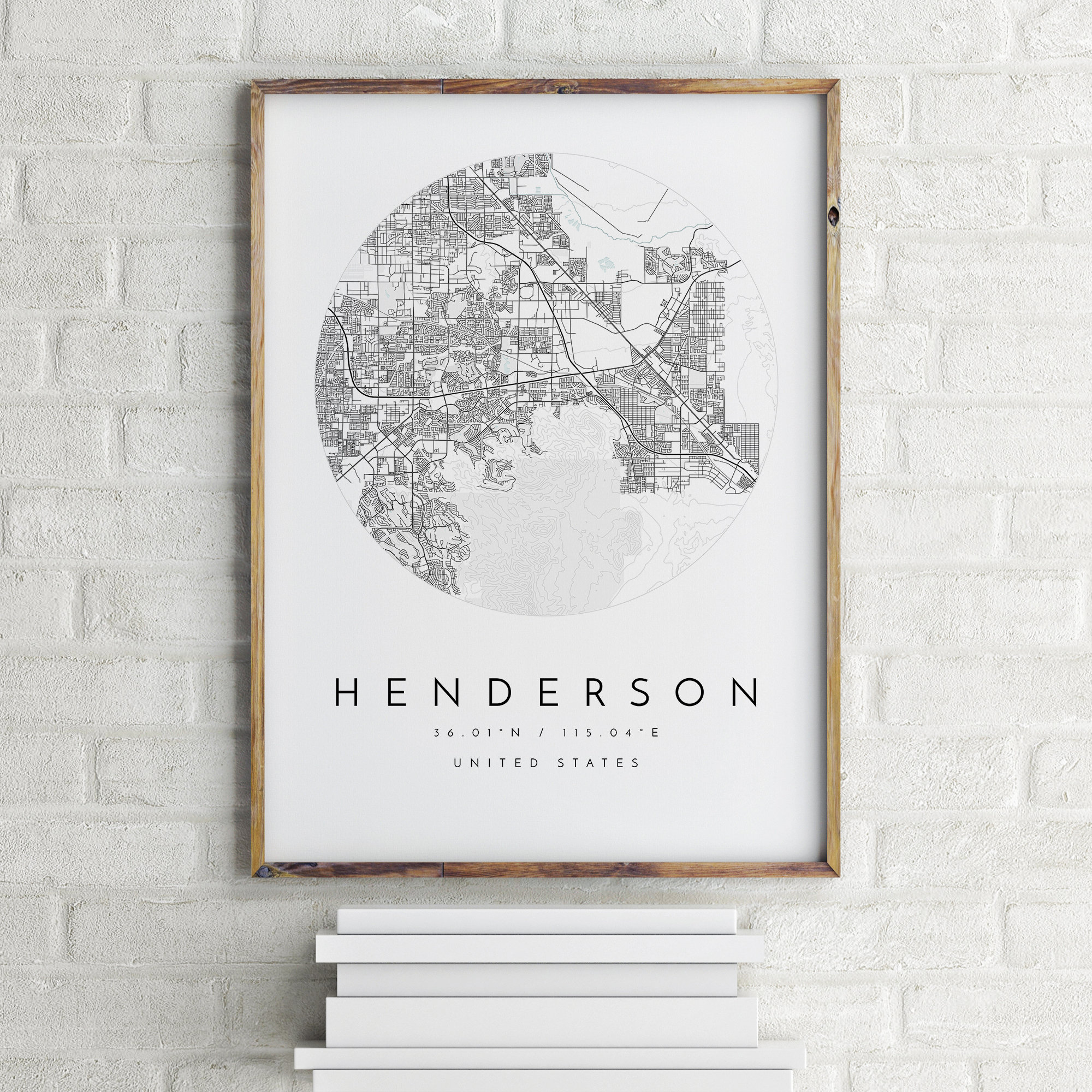 Henderson Map Henderson Nevada City Map Home Town Map - Etsy