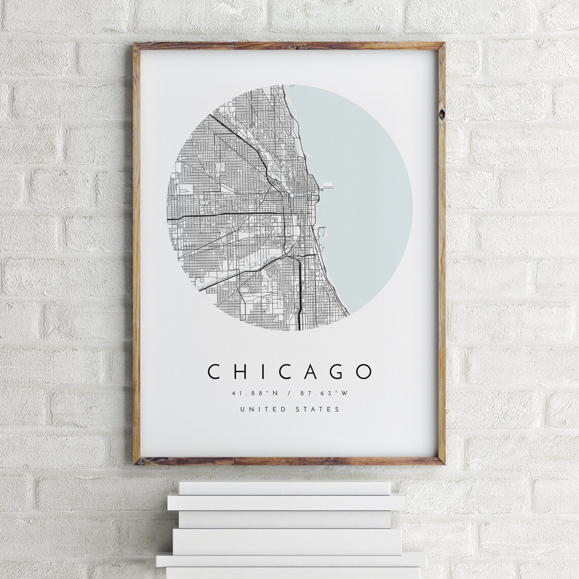 Map of Chicago City Map Chicago Map Minimalist Map Chicago | Etsy