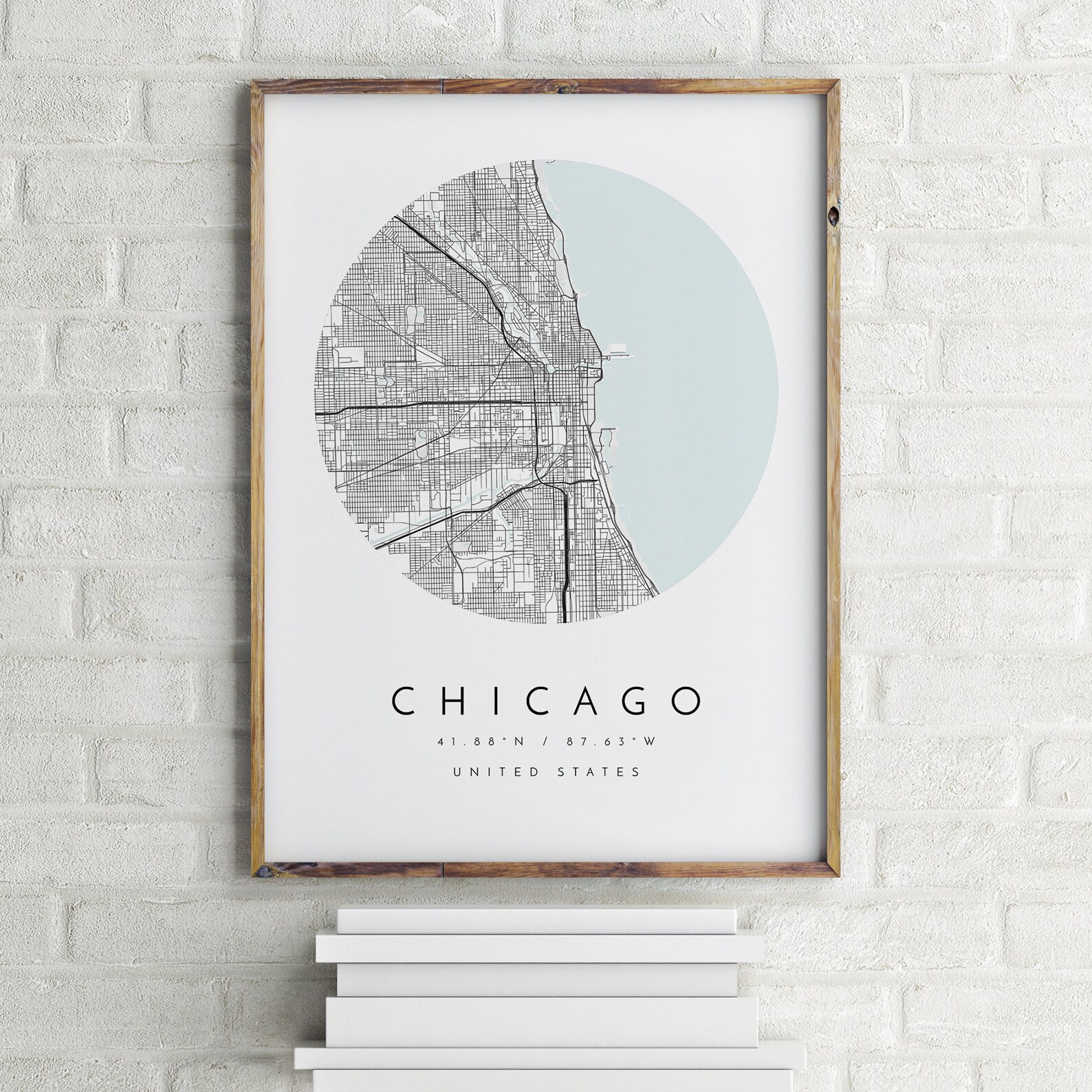 Map of Chicago City Map Chicago Map Minimalist Map Chicago - Etsy