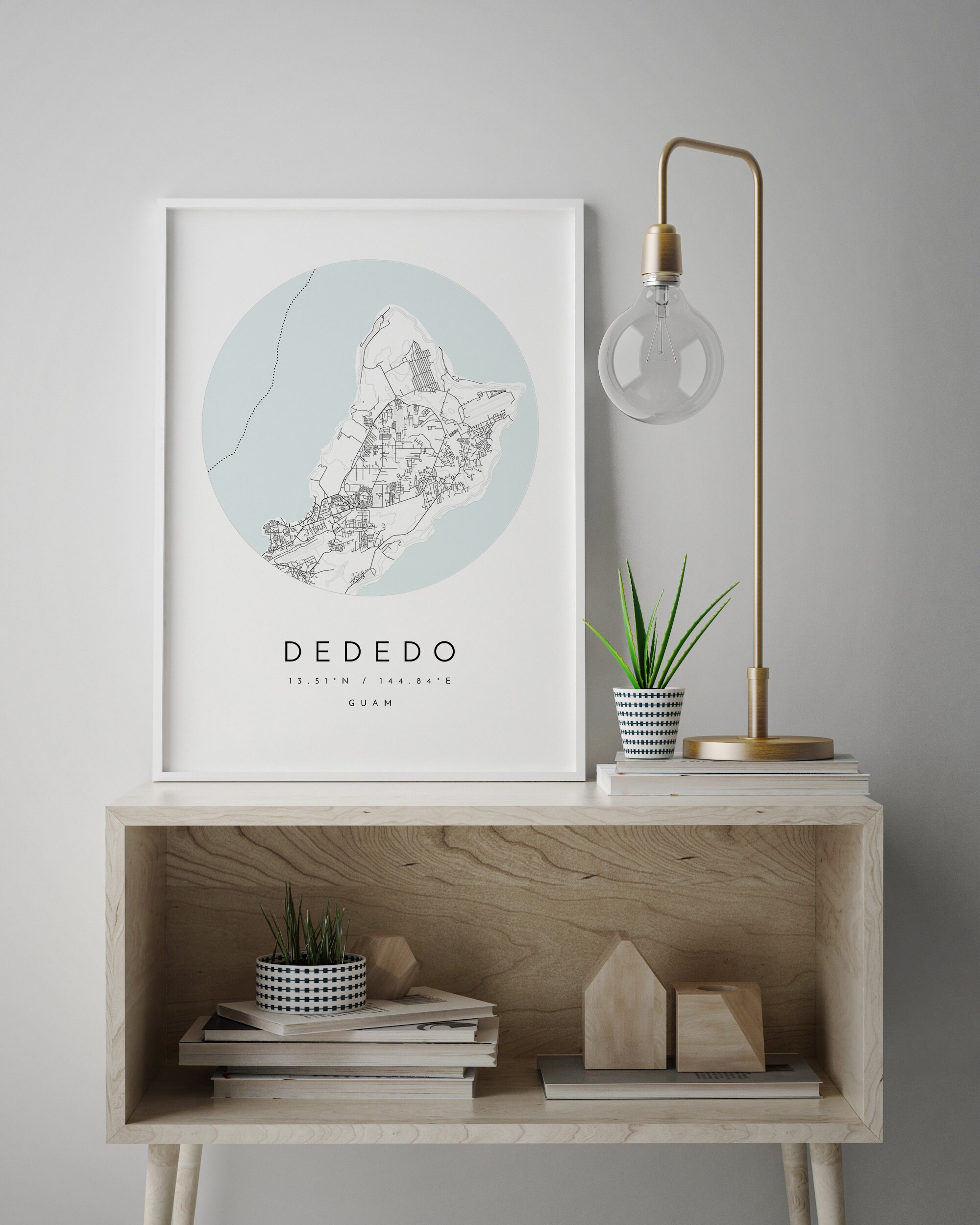 Dededo Map Dededo Guam City Map Home Town Map Dededo - Etsy