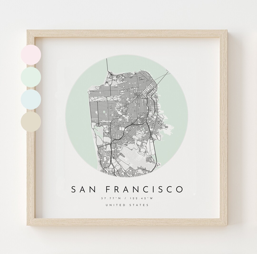 Personalized Square Map, Custom Gift, Map Print, Custom Locations, Your ...