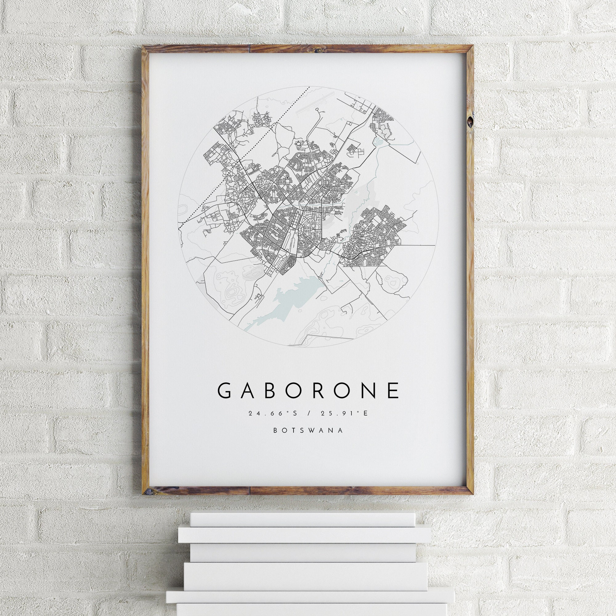 Gaborone Map Gaborone Botswana City Map Home Town Map - Etsy UK
