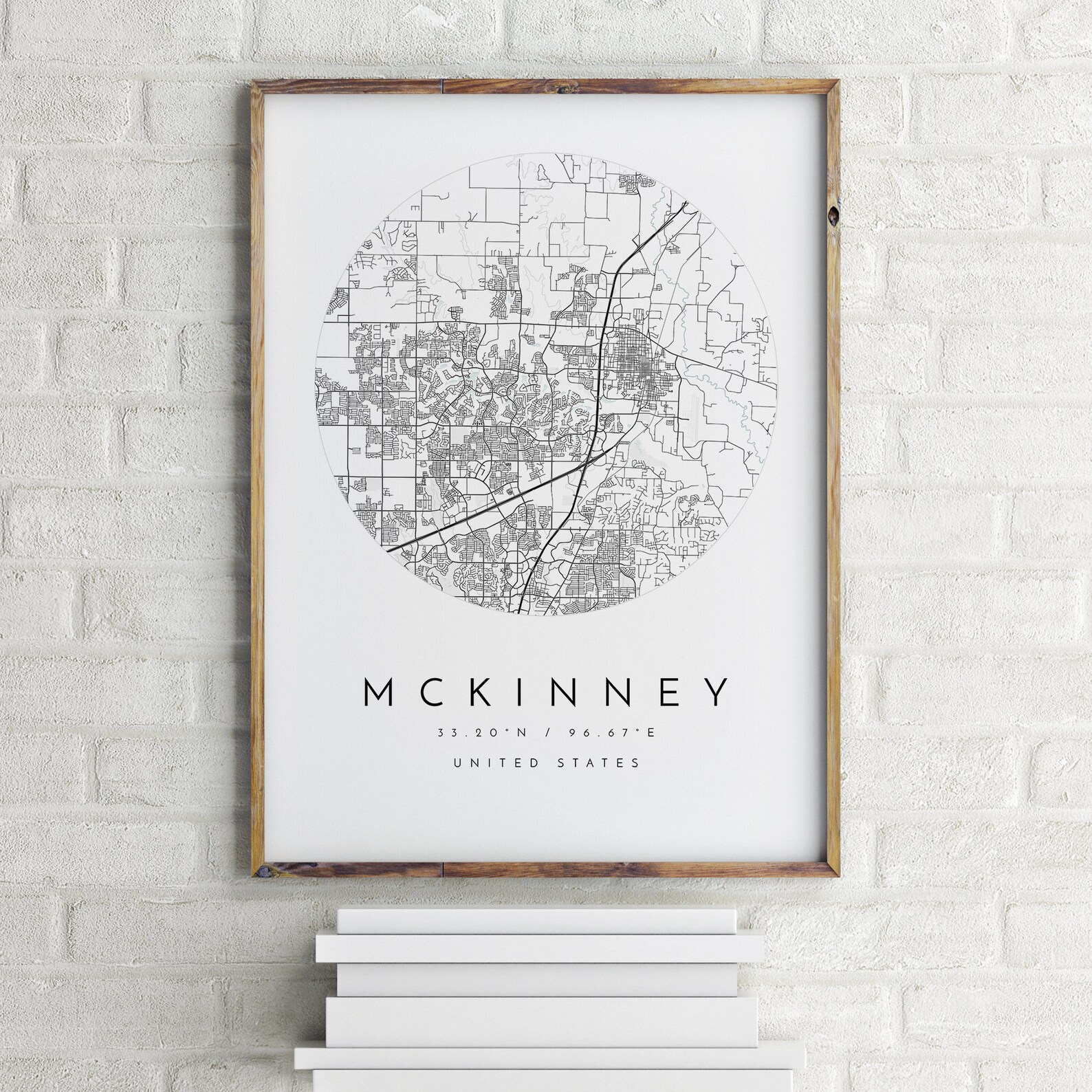 Mckinney Map Mckinney Texas City Map Home Town Map - Etsy