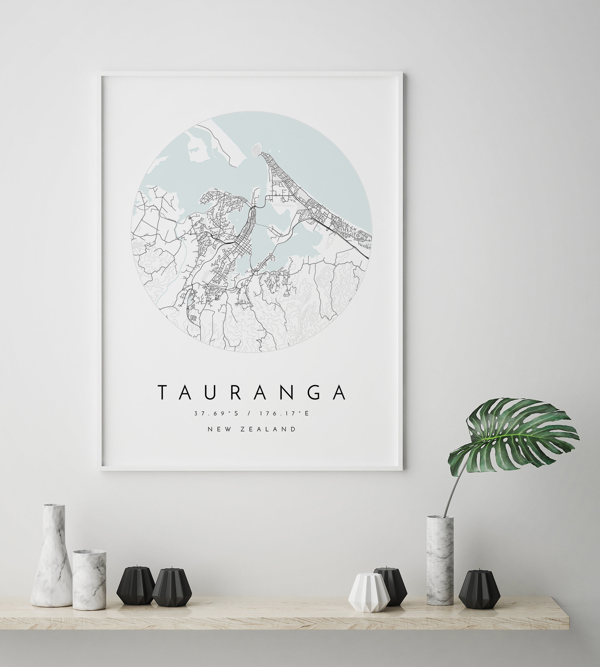 Tauranga Map Tauranga New Zealand City Map Home Town Map - Etsy
