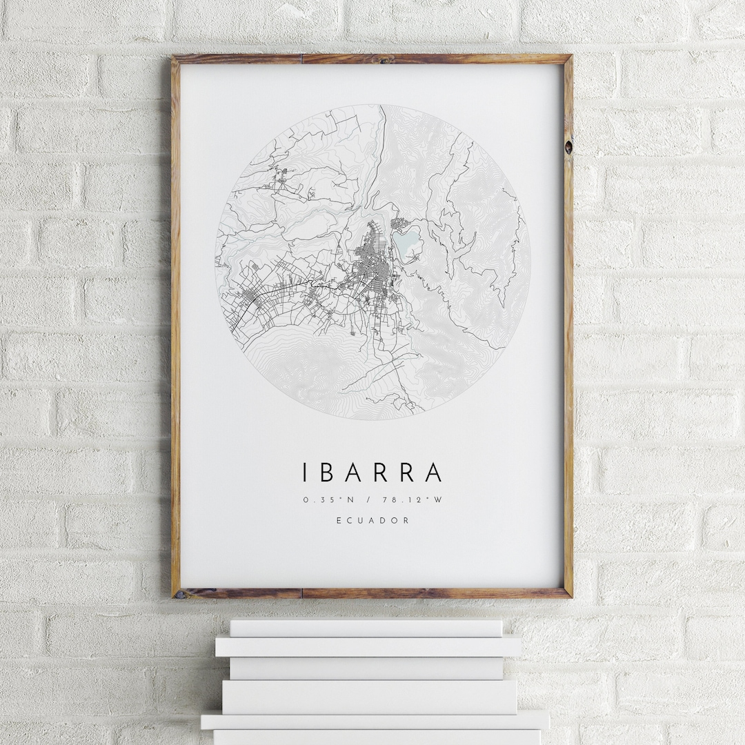 Ibarra Map, Ibarra, Ecuador, City Map, Home Town Map, Ibarra Print ...