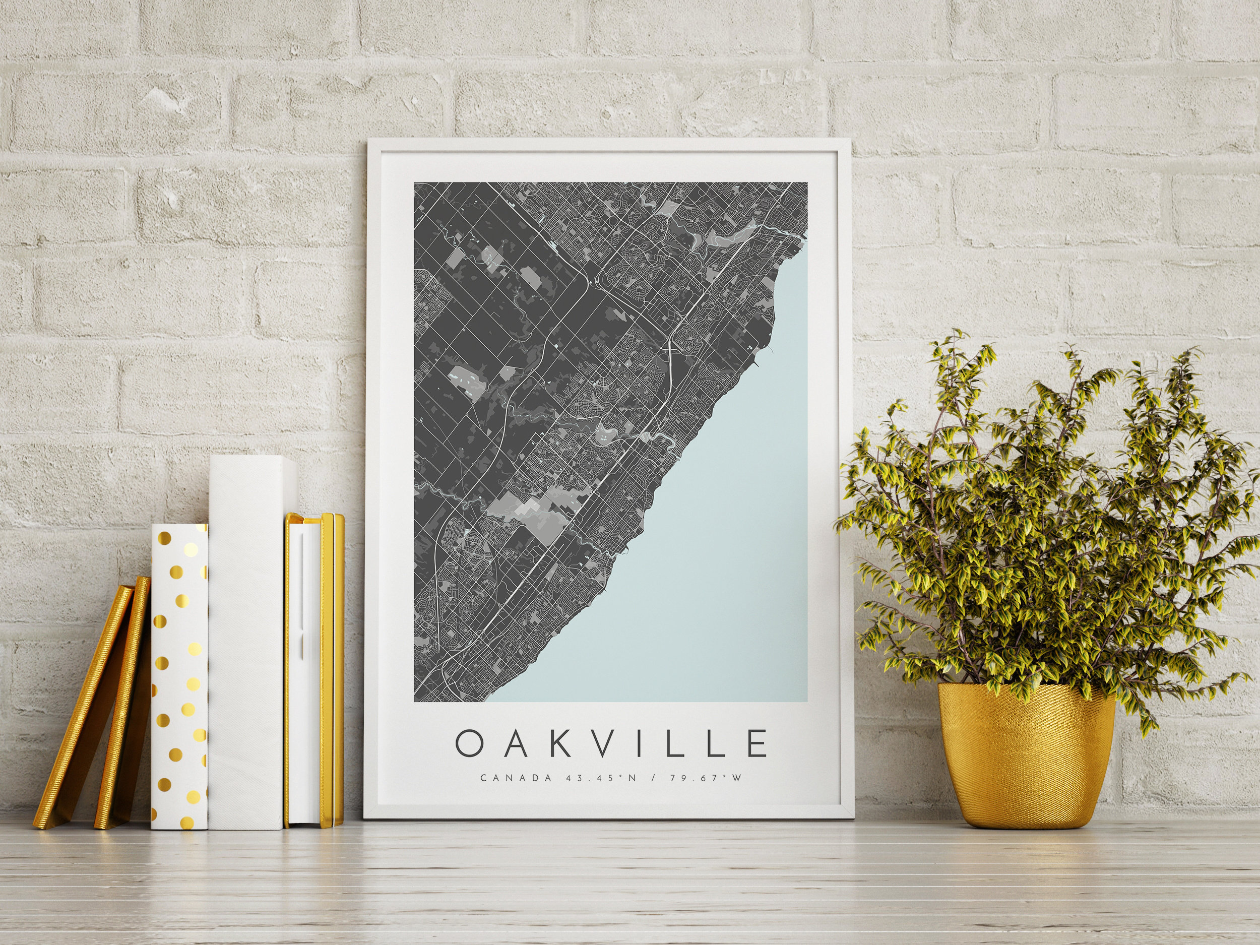 Oakville Map Oakville Canada City Map Print Map Poster - Etsy
