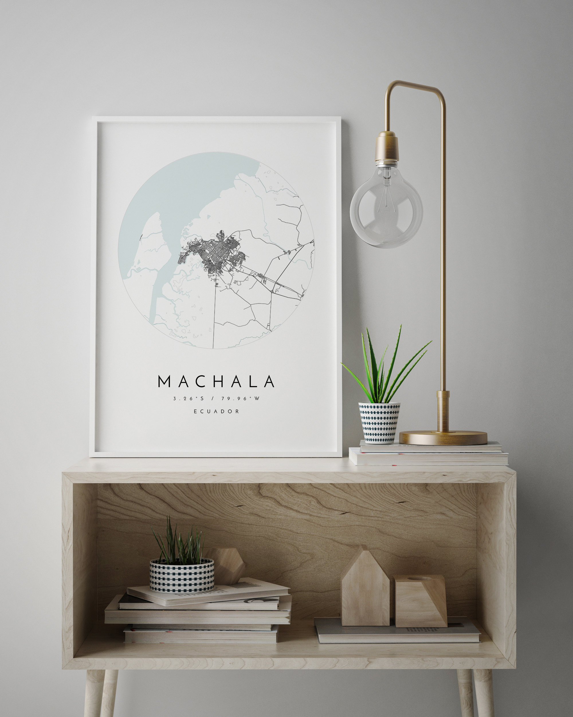 Mapa de Machala Machala Ecuador Mapa de la ciudad Mapa de - Etsy España