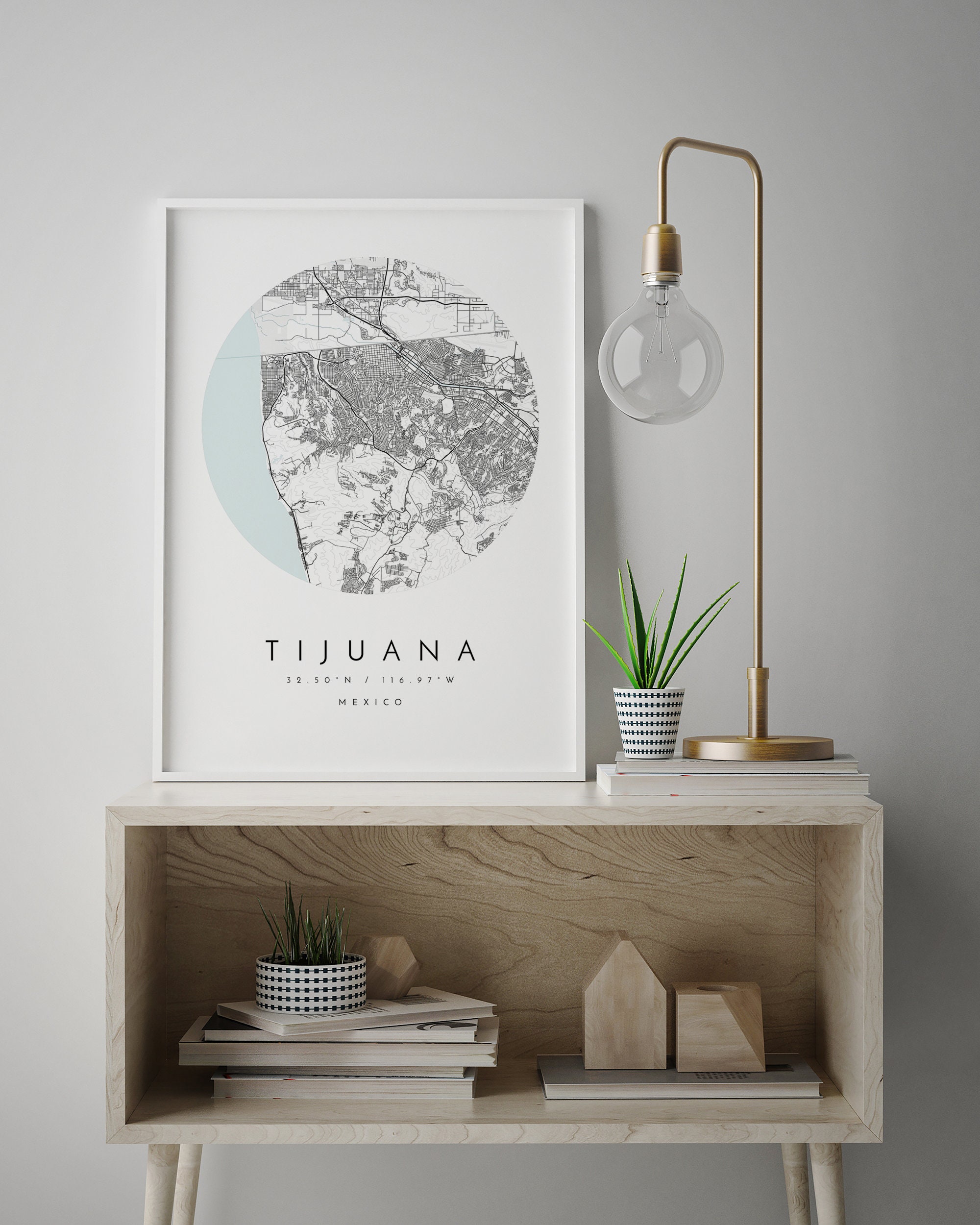 Tijuana Map Minimalist Map Tijuana Tijuana Print Tijuana - Etsy