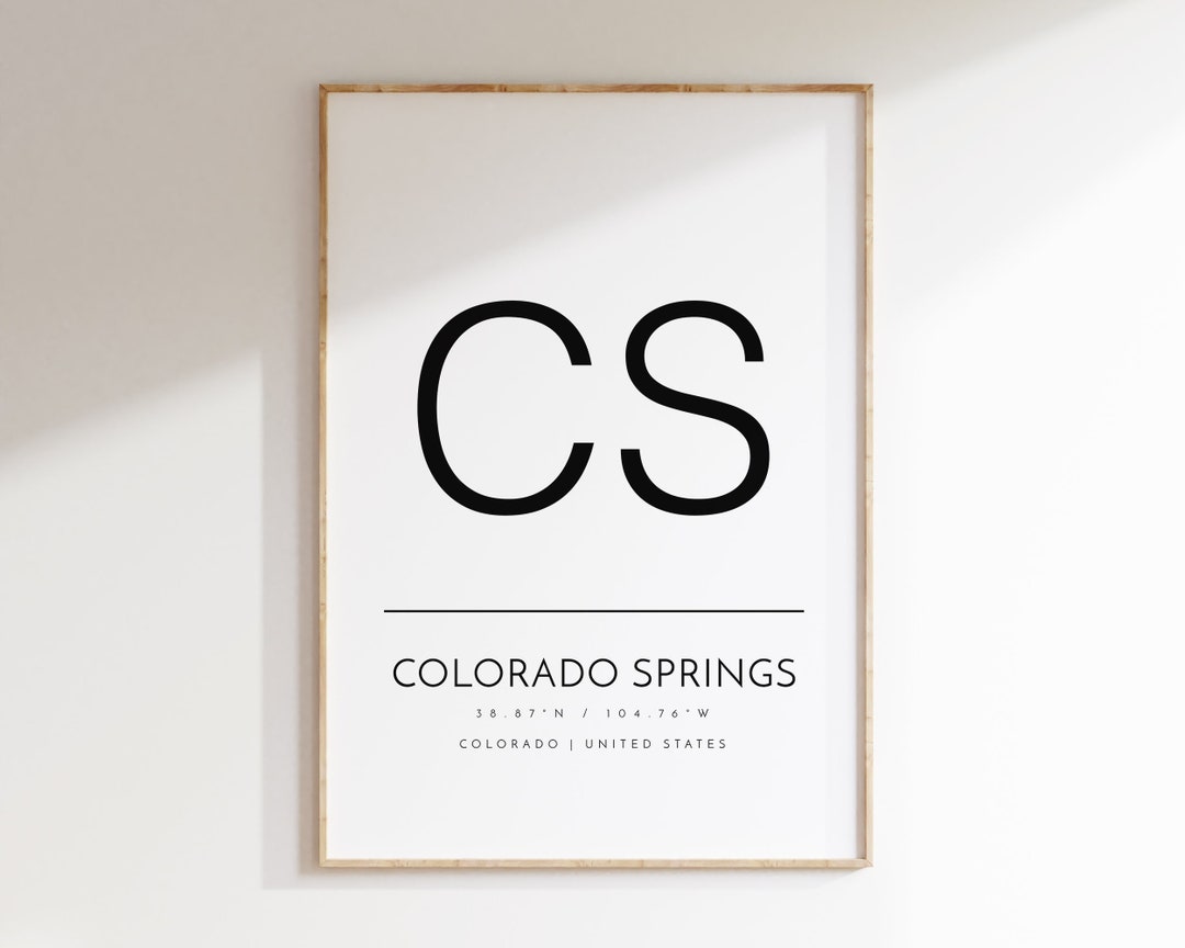 Colorado Springs, Typographic Print, Digital Poster, Colorado Springs ...