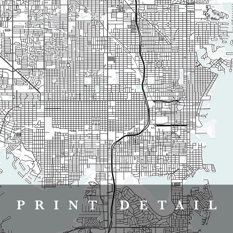 Saint Petersburg Map Saint Petersburg Florida City Map - Etsy
