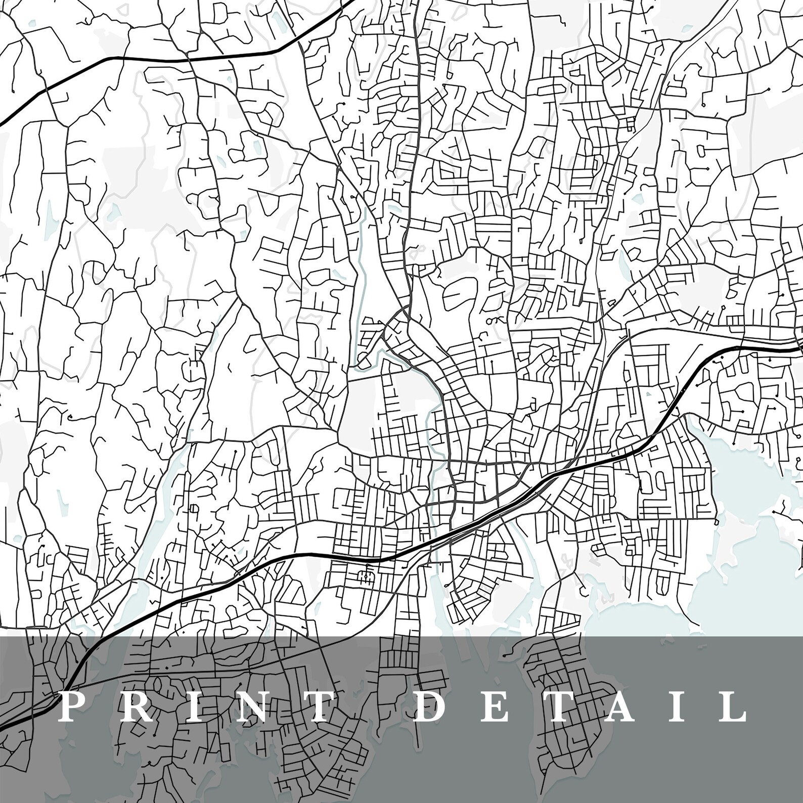 Stamford Map Stamford Connecticut City Map Home Town Map - Etsy