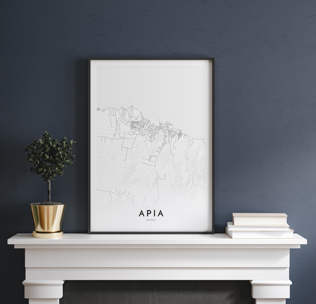 Apia Map Apia Samoa City Map Print Map Poster Map Print - Etsy