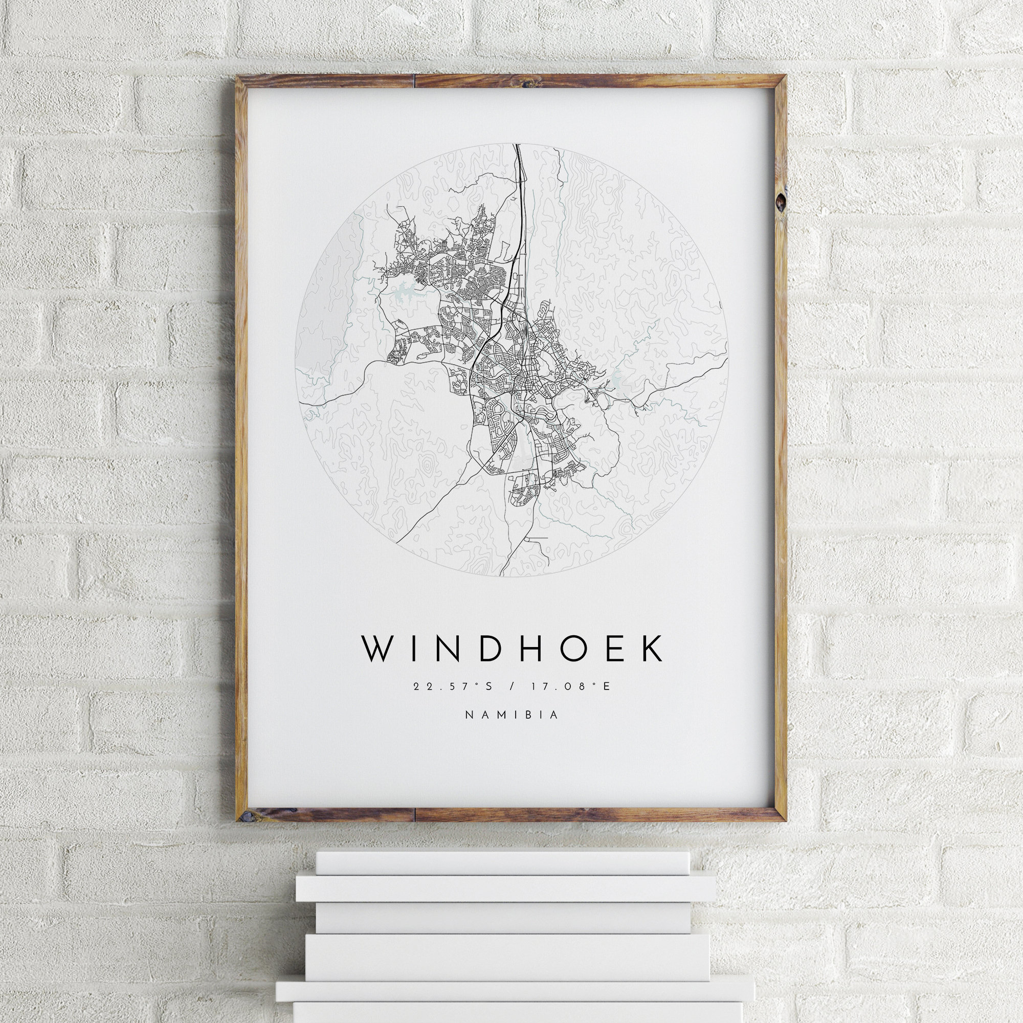 Windhoek Map Windhoek Namibia City Map Home Town Map | Etsy