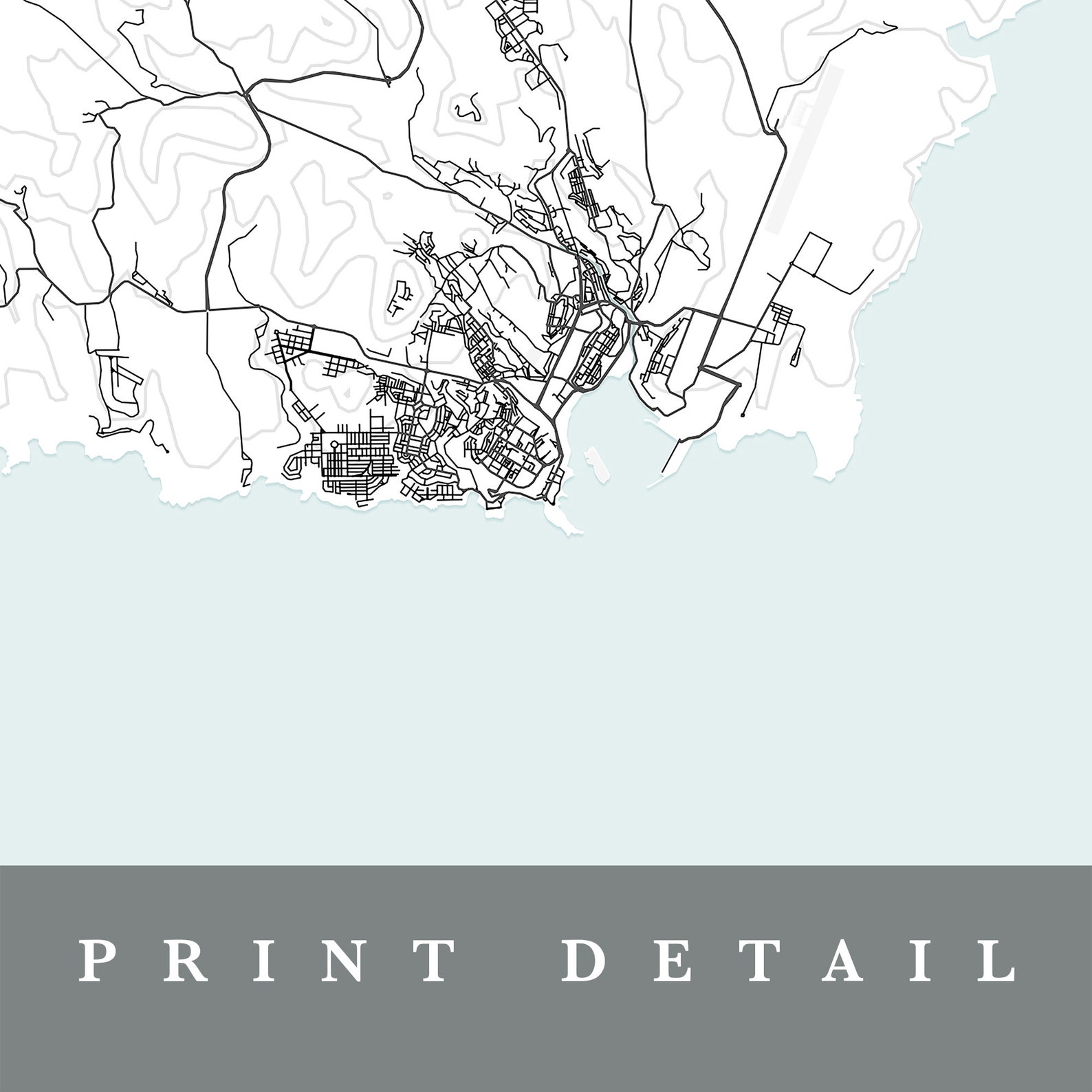 Praia Map Praia Cabo Verde City Map Home Town Map Praia | Etsy