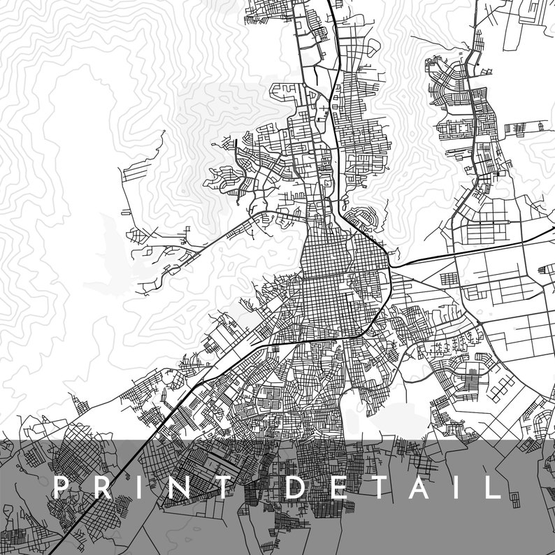 Valencia Map Valencia Venezuela City Map Print Map Poster - Etsy