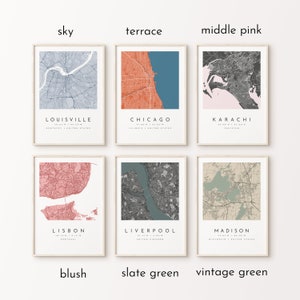 Personalized Map Art, Multiple Sizes, Map Prints, Custom Map Art, Your Choice, Anniversary ...