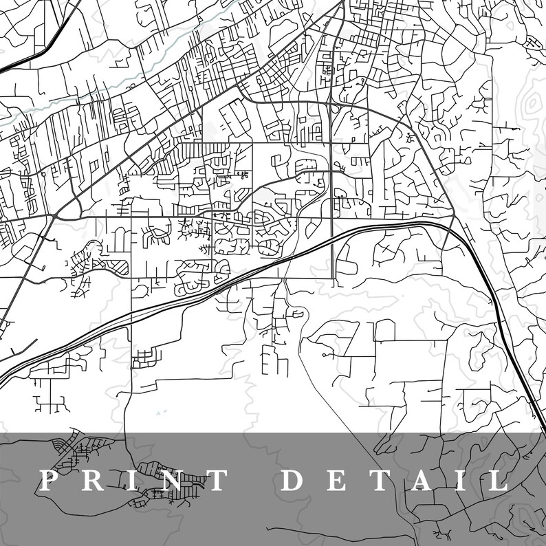 Santa Fe City Map Map of Santa Fe Home Town Map City Map | Etsy