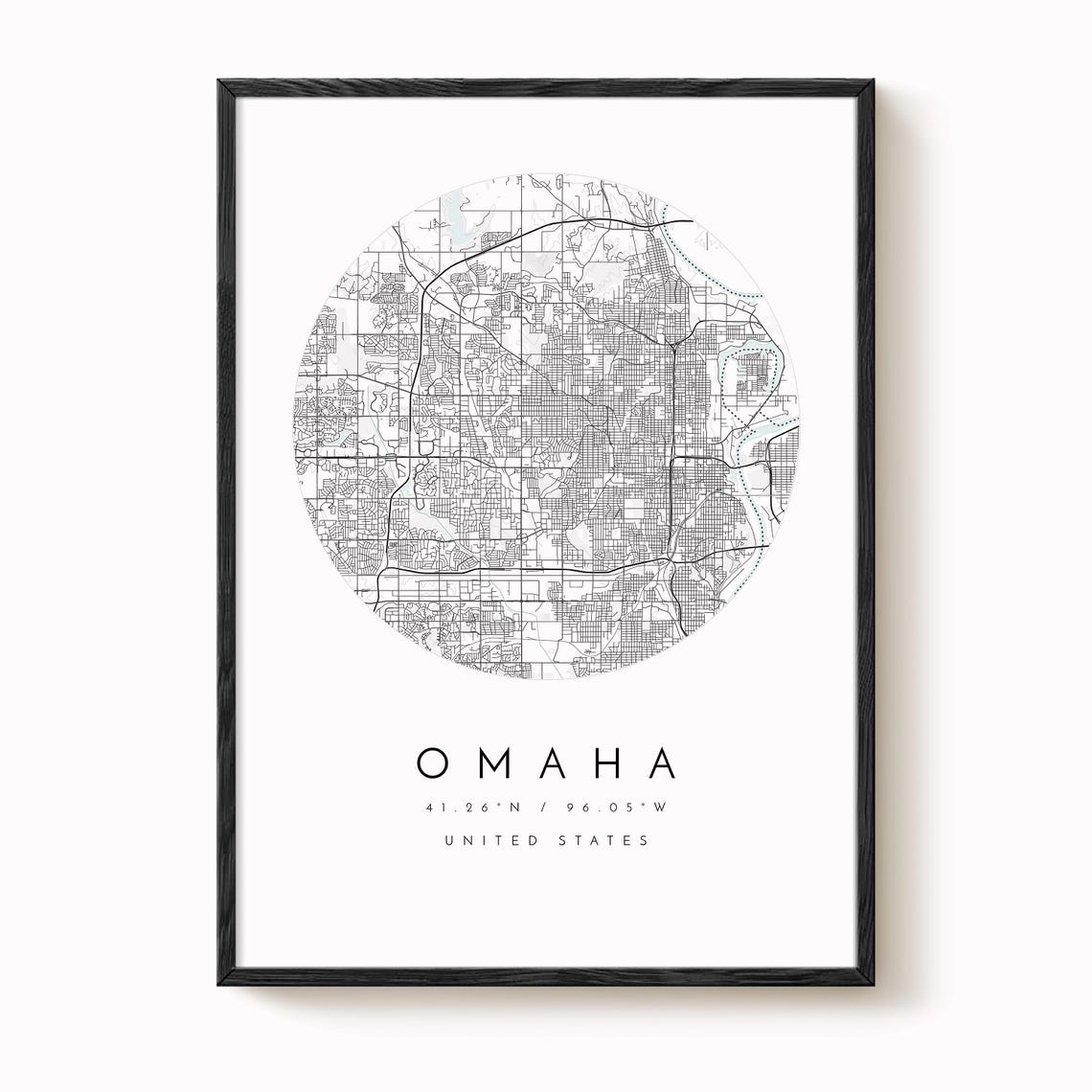 Omaha Map, Omaha, Nebraska, City Map, Home Town Map, Omaha Print, Wall ...