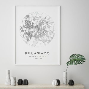Bulawayo Map, Bulawayo, Zimbabwe, City Map, Home Town Map, Bulawayo ...
