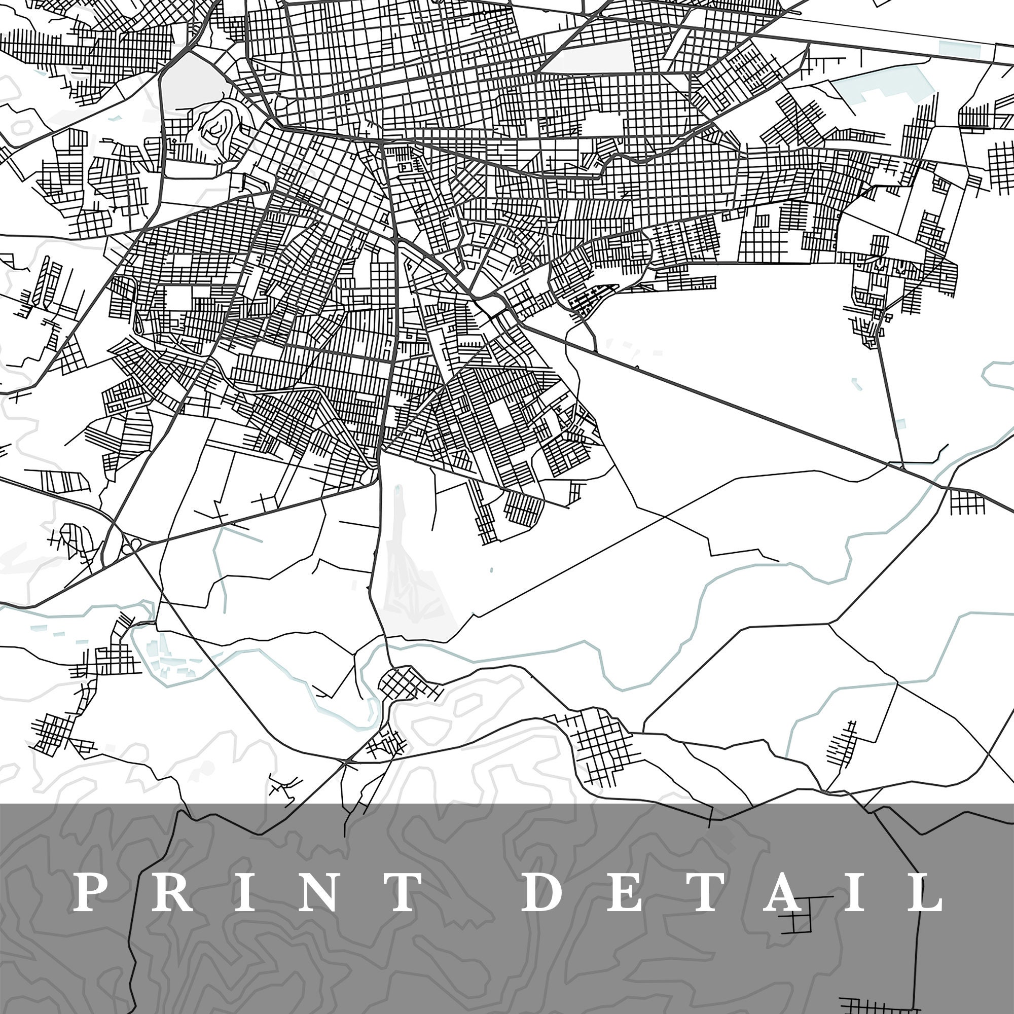 Durango Map Durango Mexico City Map Home Town Map Durango | Etsy