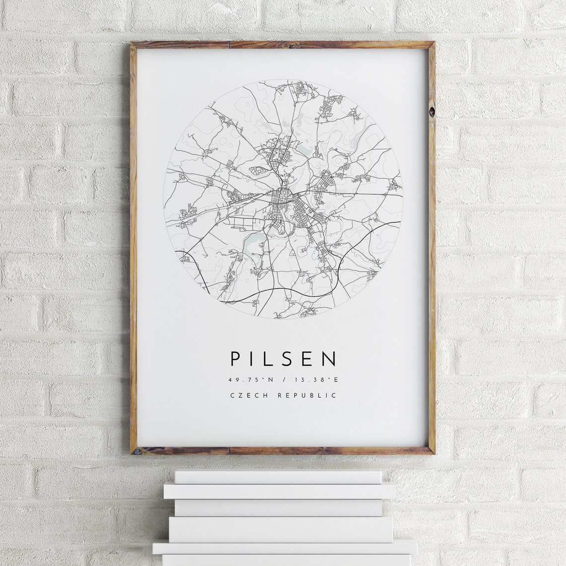 Pilsen Map Pilsen Czech Republic City Map Home Town Map | Etsy