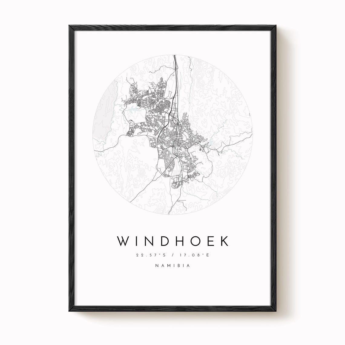 Windhoek Map, Windhoek, Namibia, City Map, Home Town Map, Windhoek ...