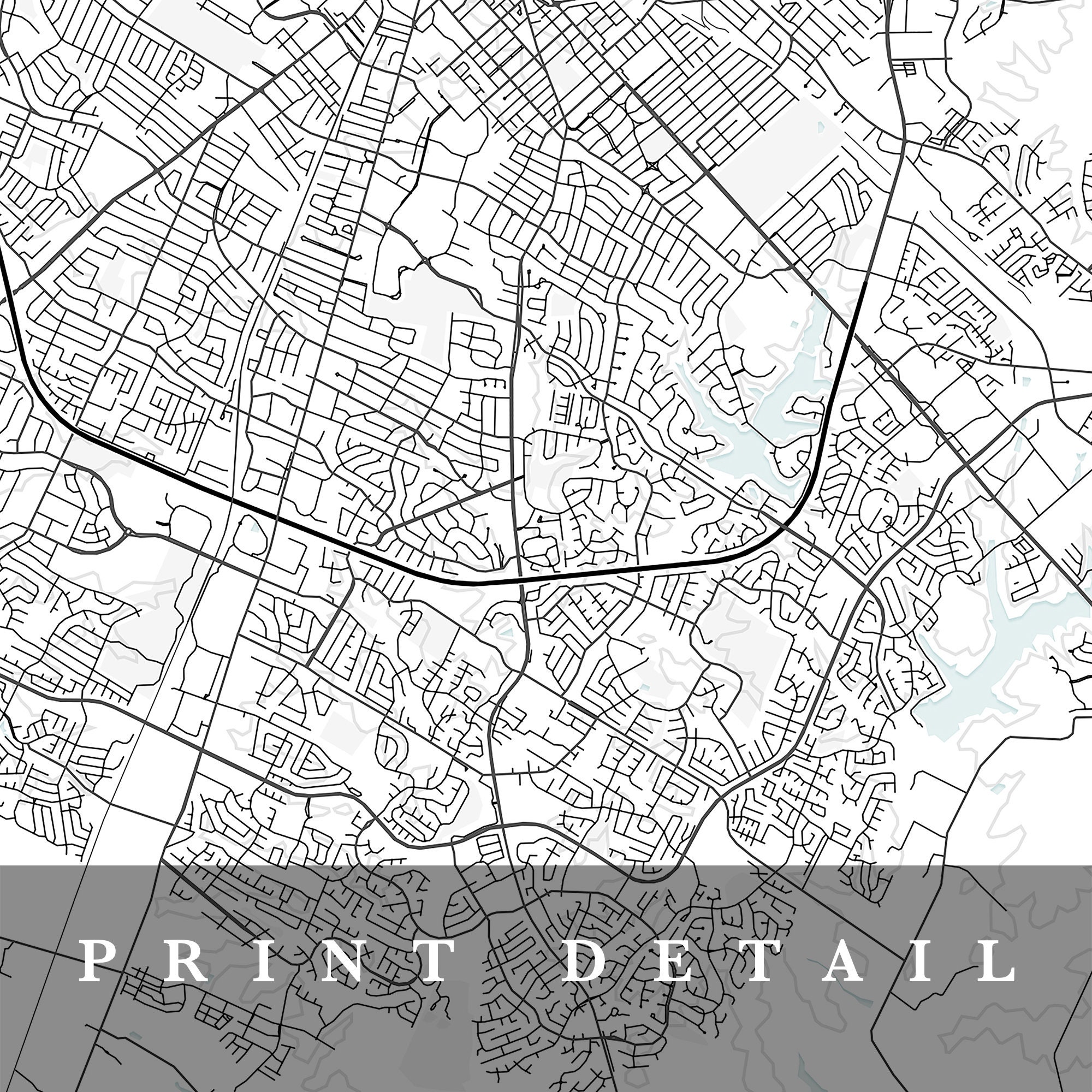 Lexington Map Lexington Poster Lexington Map Poster - Etsy