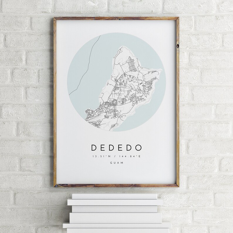 Dededo Map Dededo Guam City Map Home Town Map Dededo - Etsy