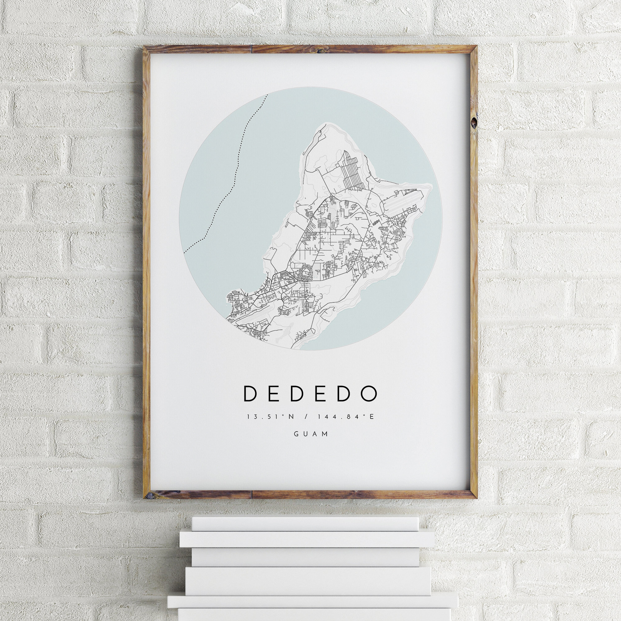 Dededo Map, Dededo, Guam, City Map, Home Town Map, Dededo Print, Wall ...