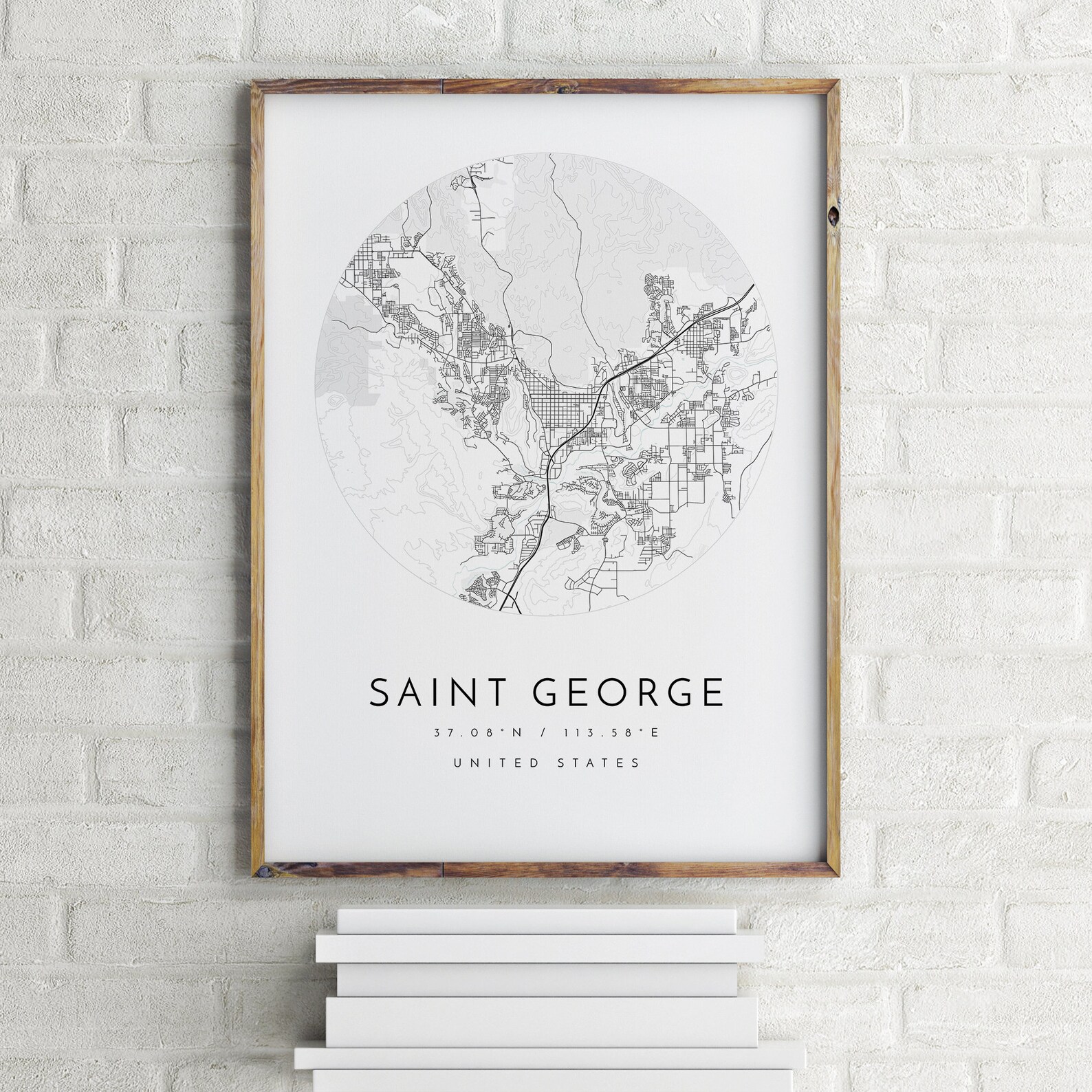 Saint George Map Saint George Utah City Map Home Town Map - Etsy