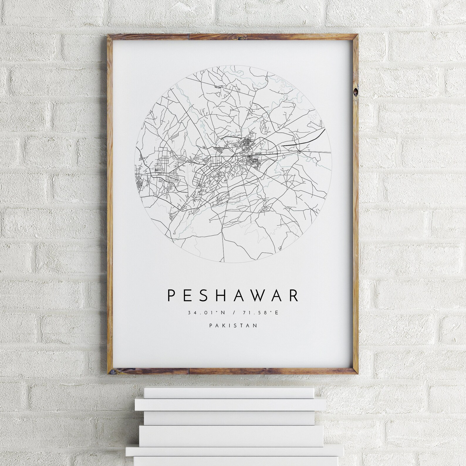 Peshawar Map Peshawar Pakistan City Map Home Town Map - Etsy