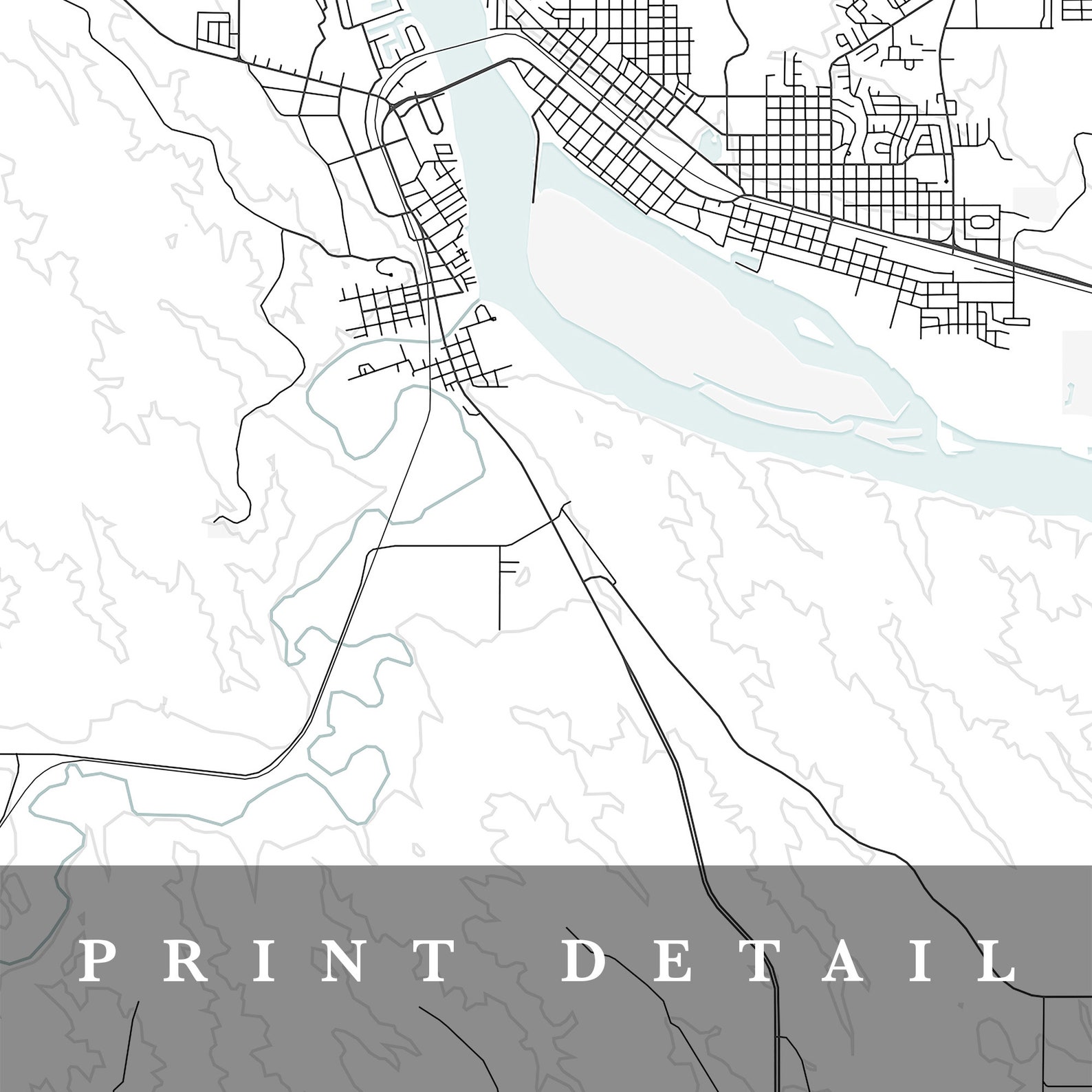 Pierre City Map Map of Pierre Home Town Map City Map | Etsy