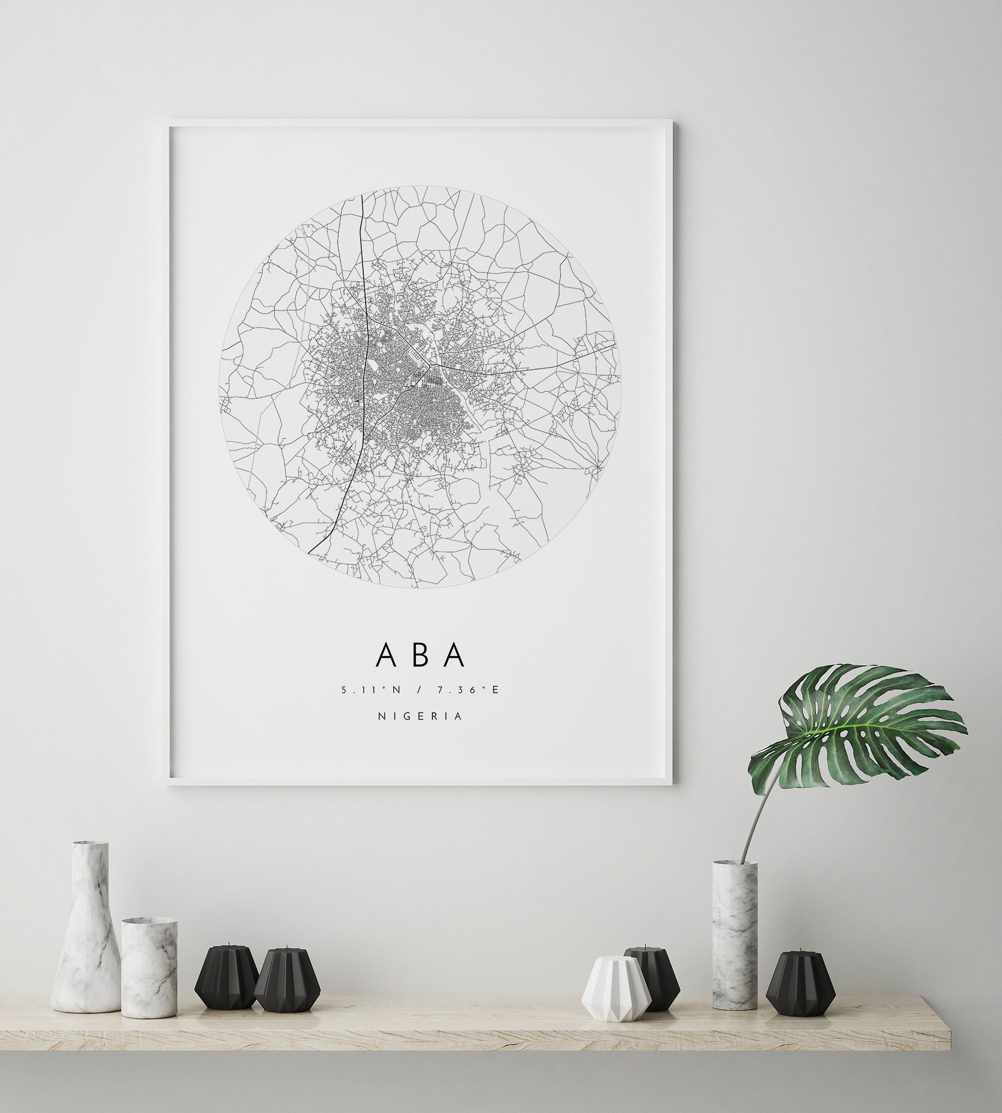 Aba Map Aba Nigeria City Map Home Town Map Aba Print - Etsy