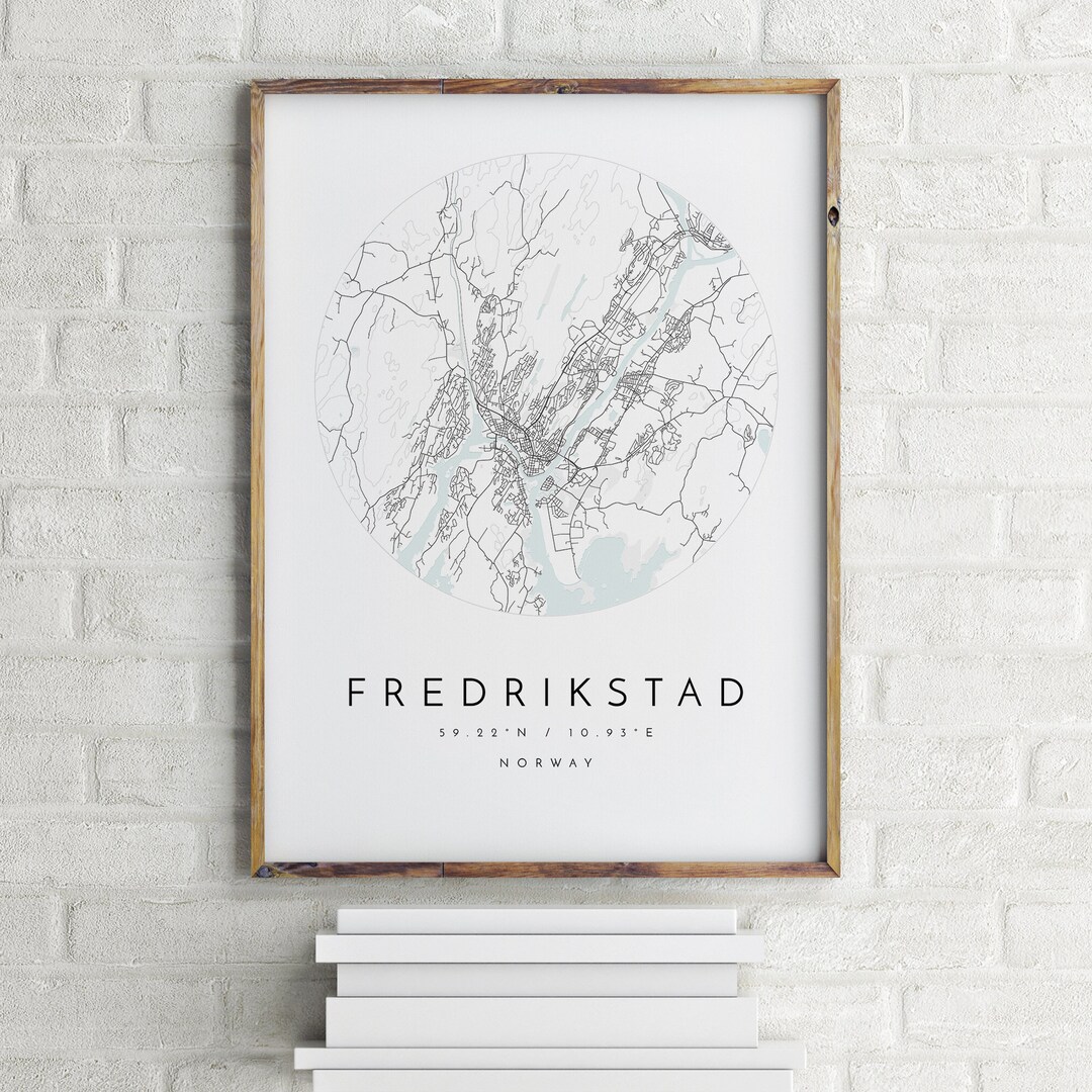 Fredrikstad Map, Fredrikstad, Norway, City Map, Home Town Map, Fredrikstad Print, Wall Art, Map ...