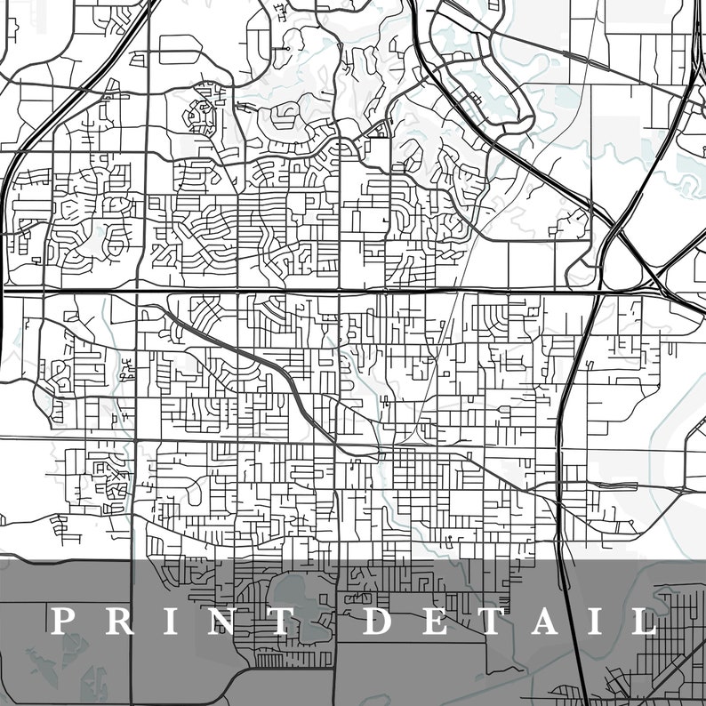 Irving Map Irving Texas City Map Home Town Map Irving | Etsy