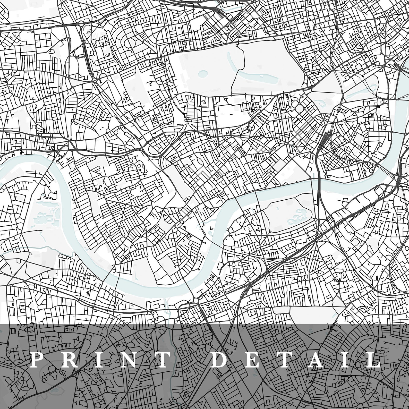 Map of London London Map Print London Print Minimalist Map | Etsy