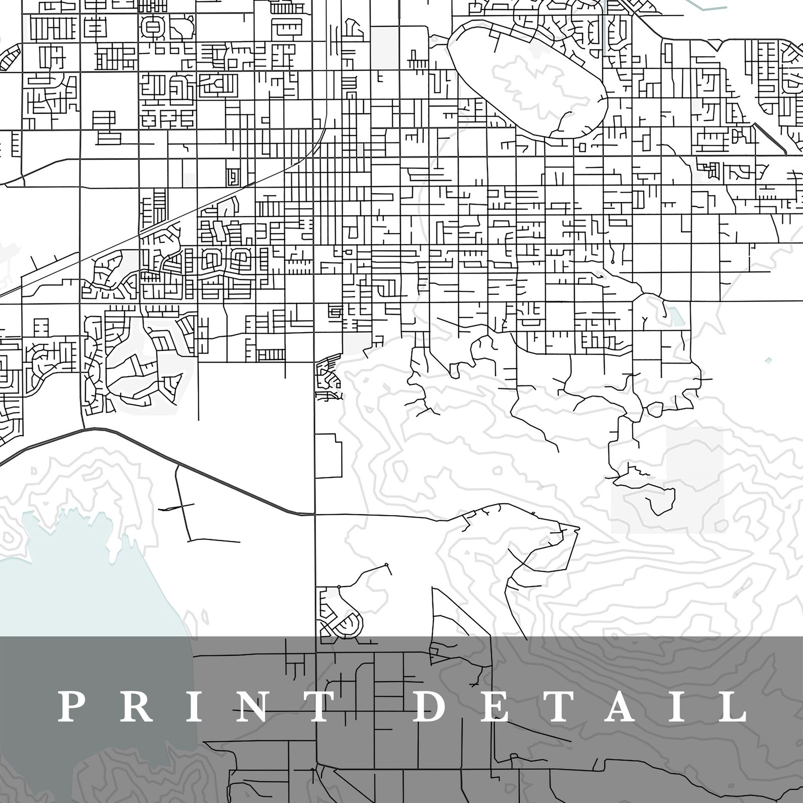Hemet Map, Hemet, California, City Map, Home Town Map, Hemet Print ...