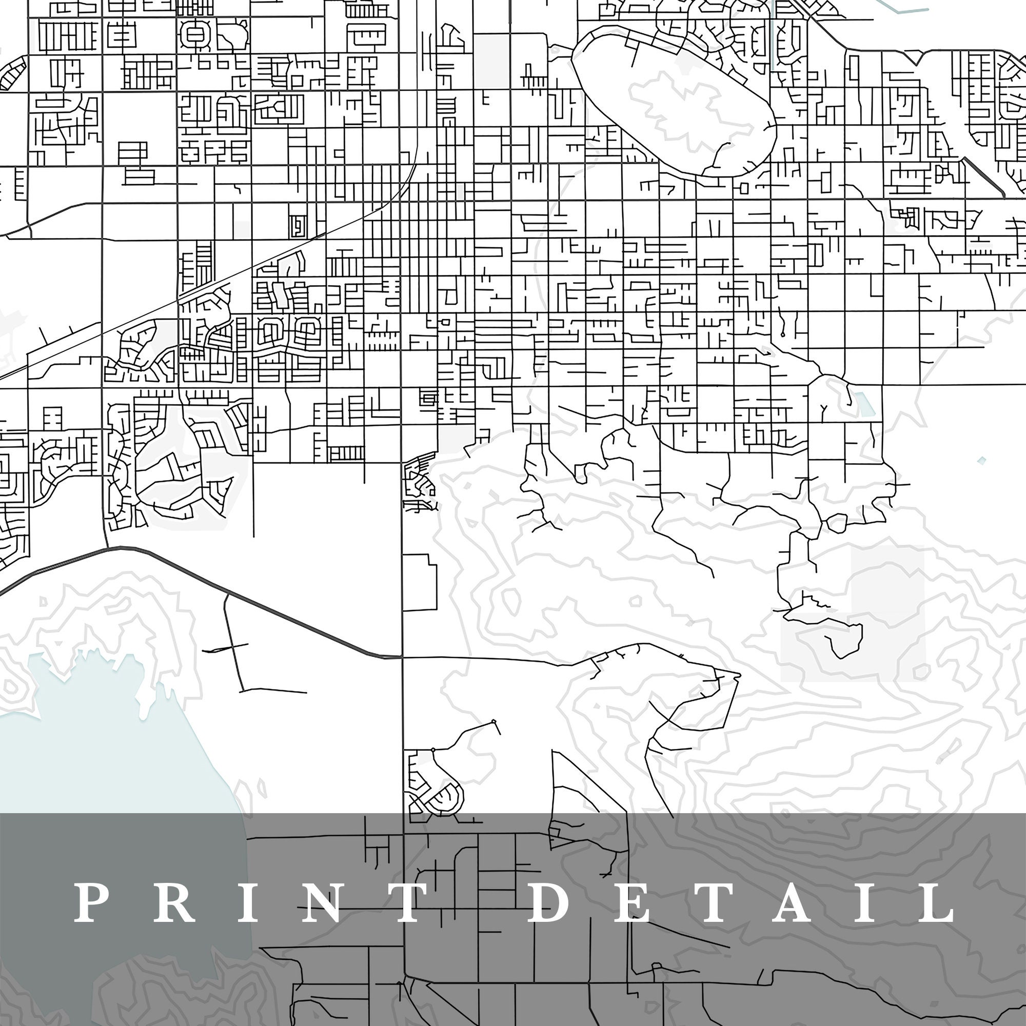 Hemet Map Hemet California City Map Home Town Map Hemet - Etsy