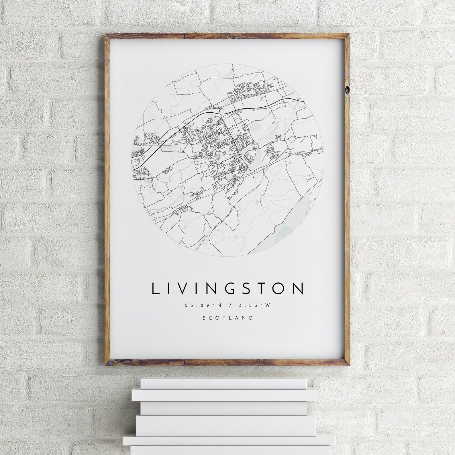 Livingston Map Livingston Scotland City Map Home Town Map | Etsy