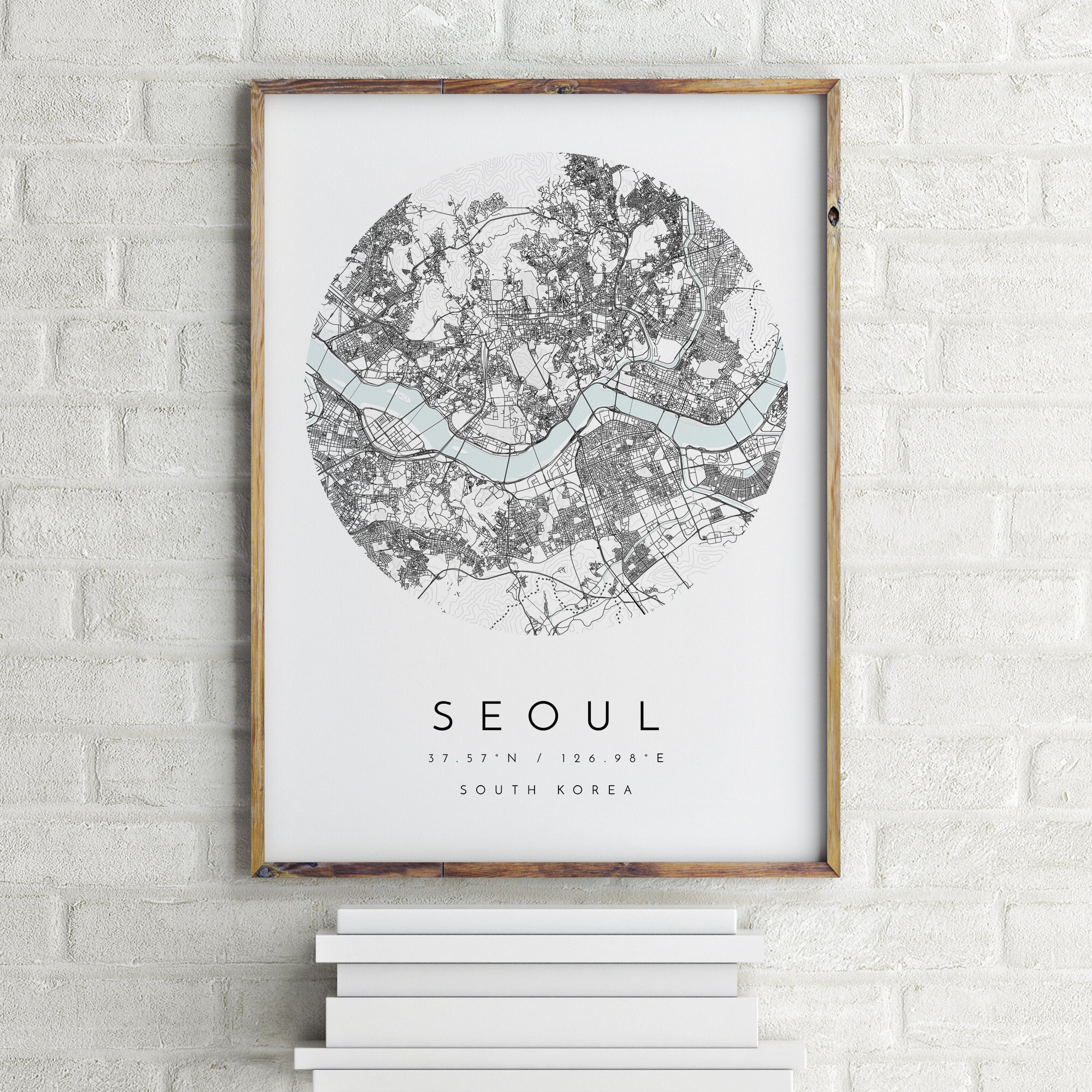 City Map Poster Seoul Map Minimalist Map Seoul Print Seoul - Etsy
