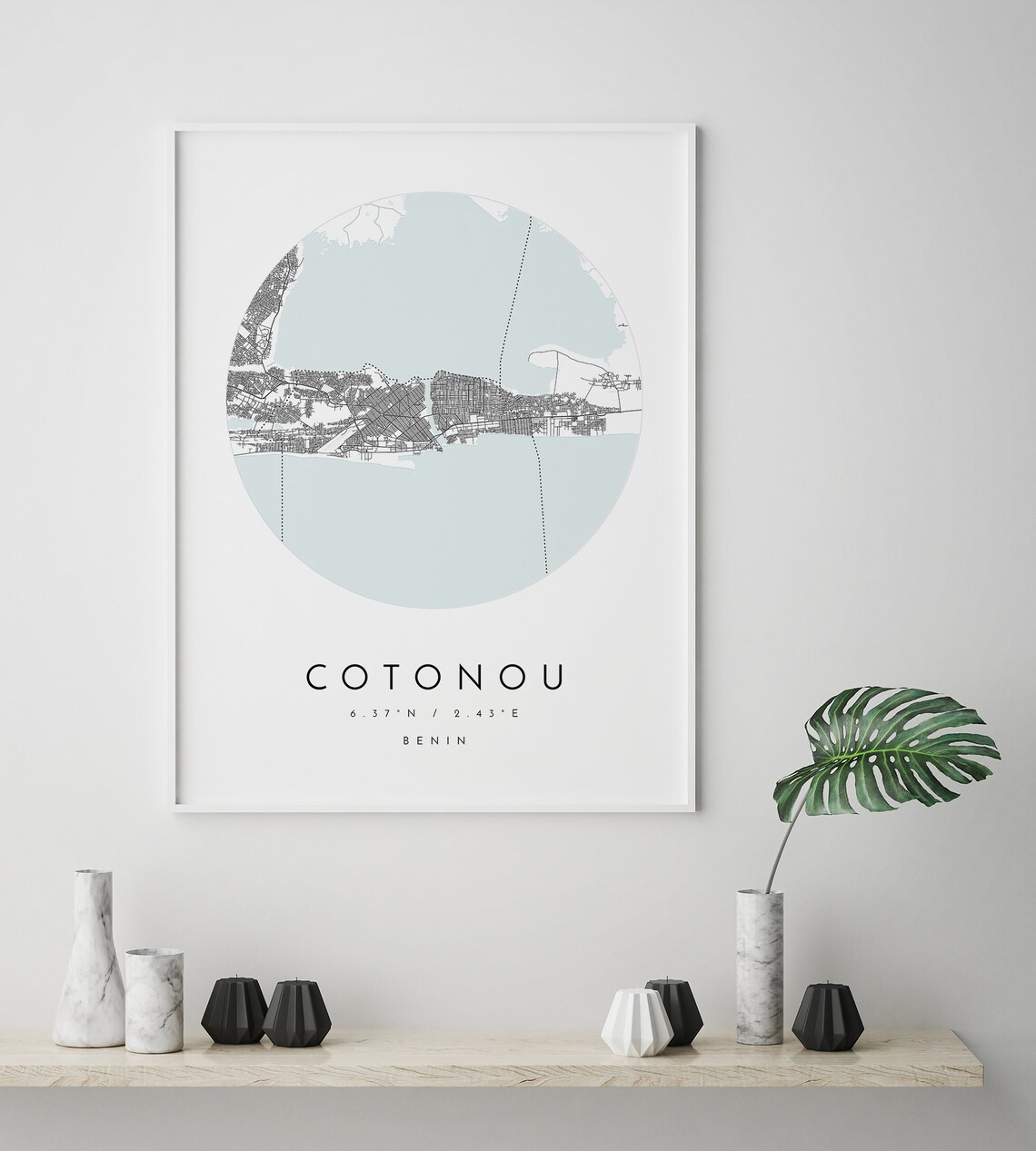 Cotonou Map Cotonou Benin City Map Home Town Map Cotonou - Etsy UK