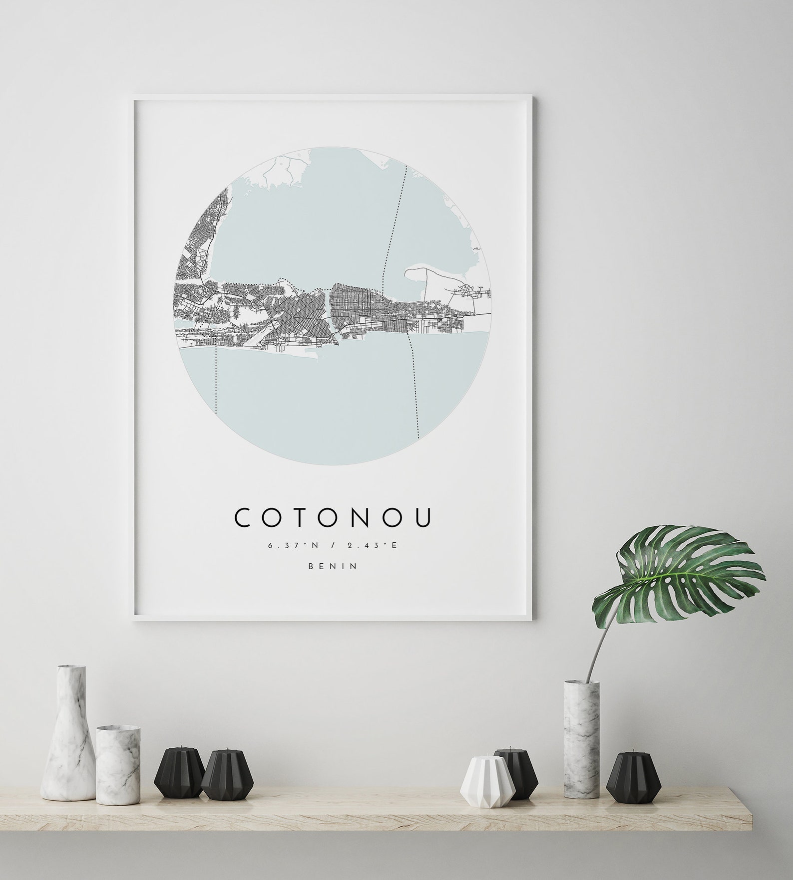 Cotonou Map Cotonou Benin City Map Home Town Map Cotonou - Etsy UK