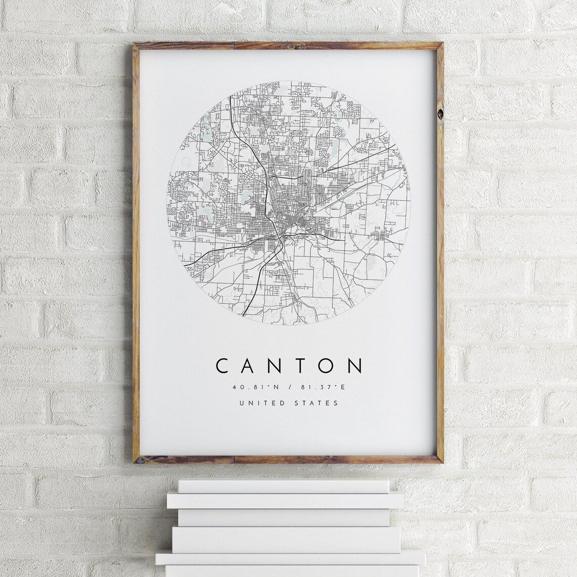 Canton Map Canton Ohio City Map Home Town Map Canton - Etsy UK