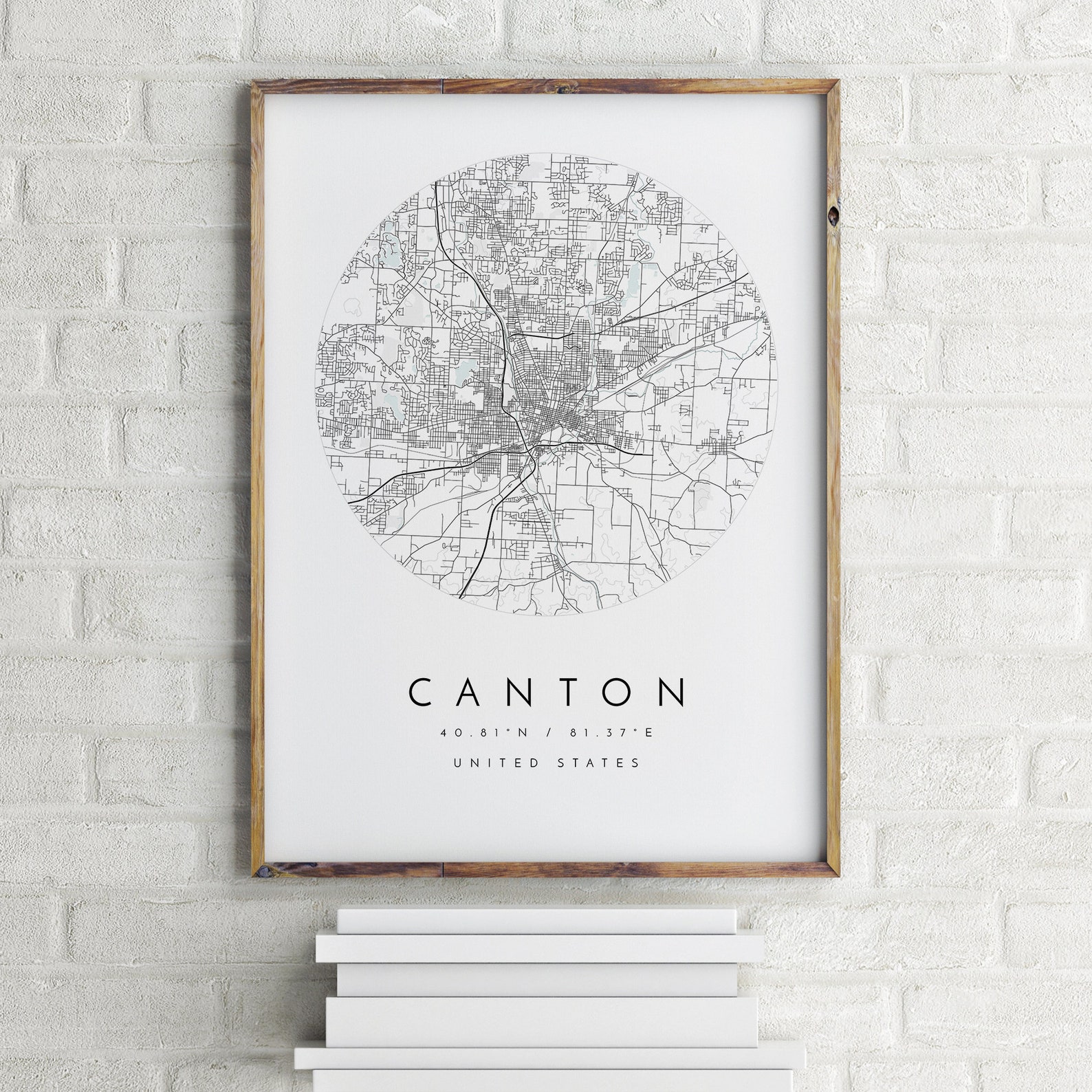 Canton Map Canton Ohio City Map Home Town Map Canton | Etsy