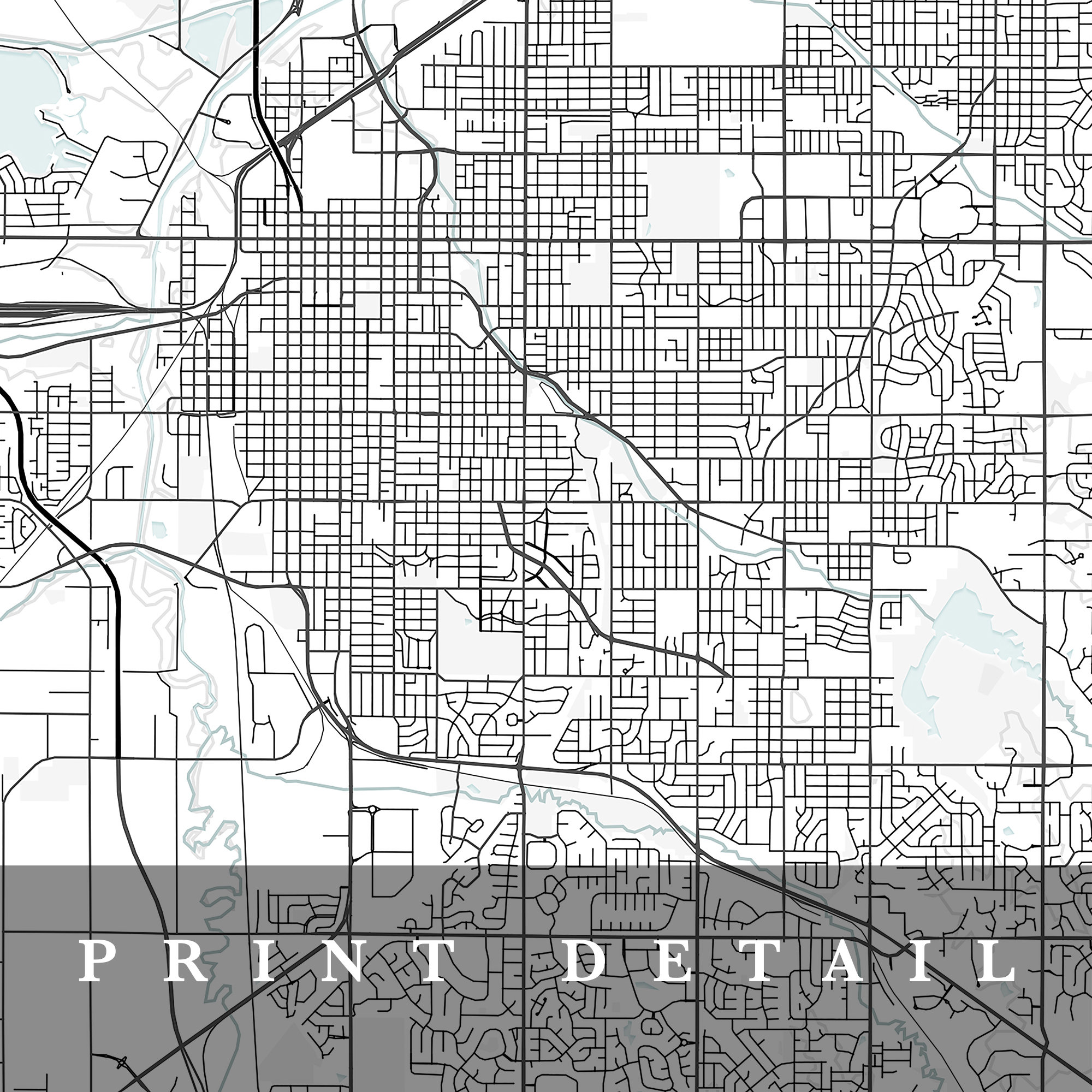 Lincoln City Map Map of Lincoln Home Town Map City Map - Etsy