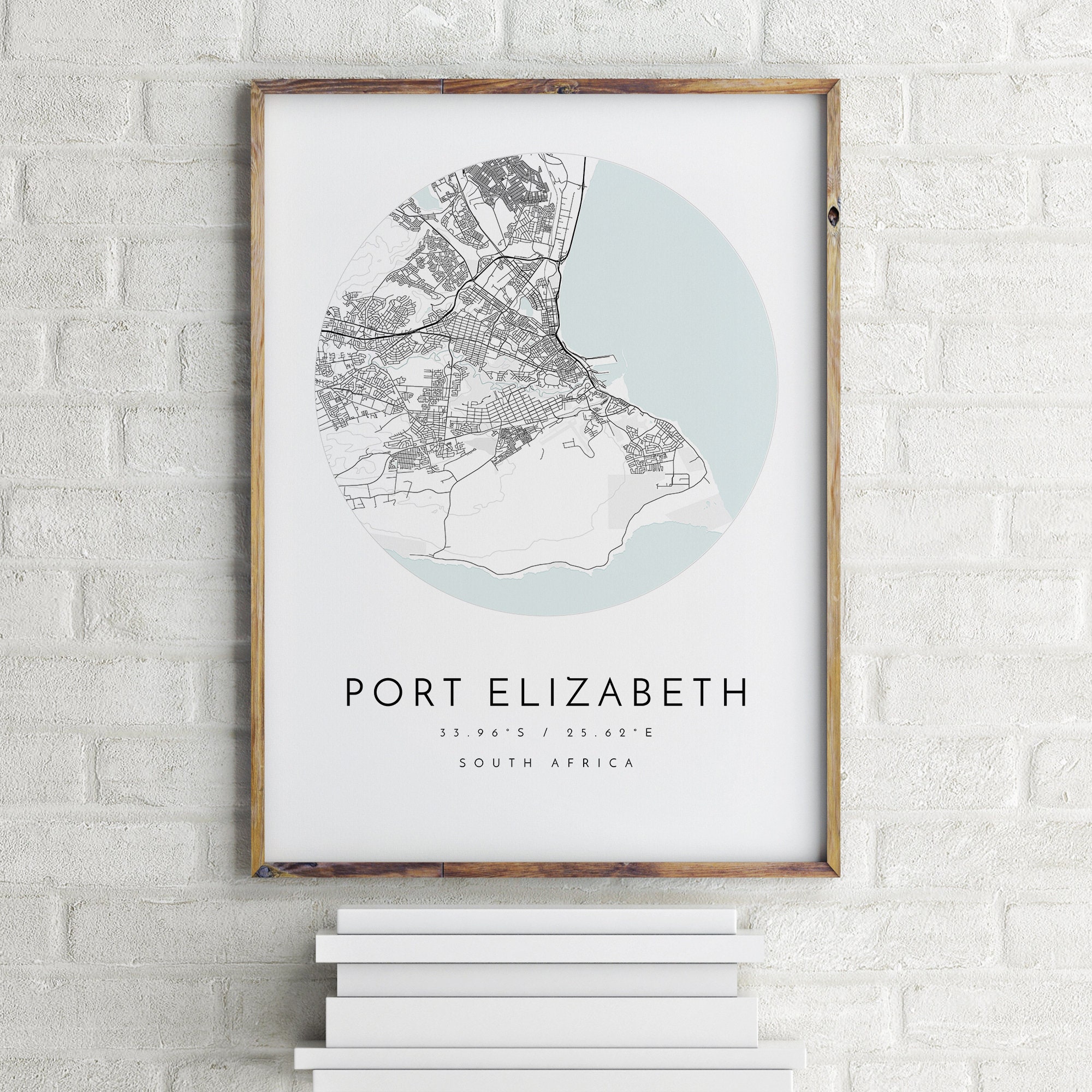 Port Elizabeth Map Port Elizabeth South Africa City Map | Etsy