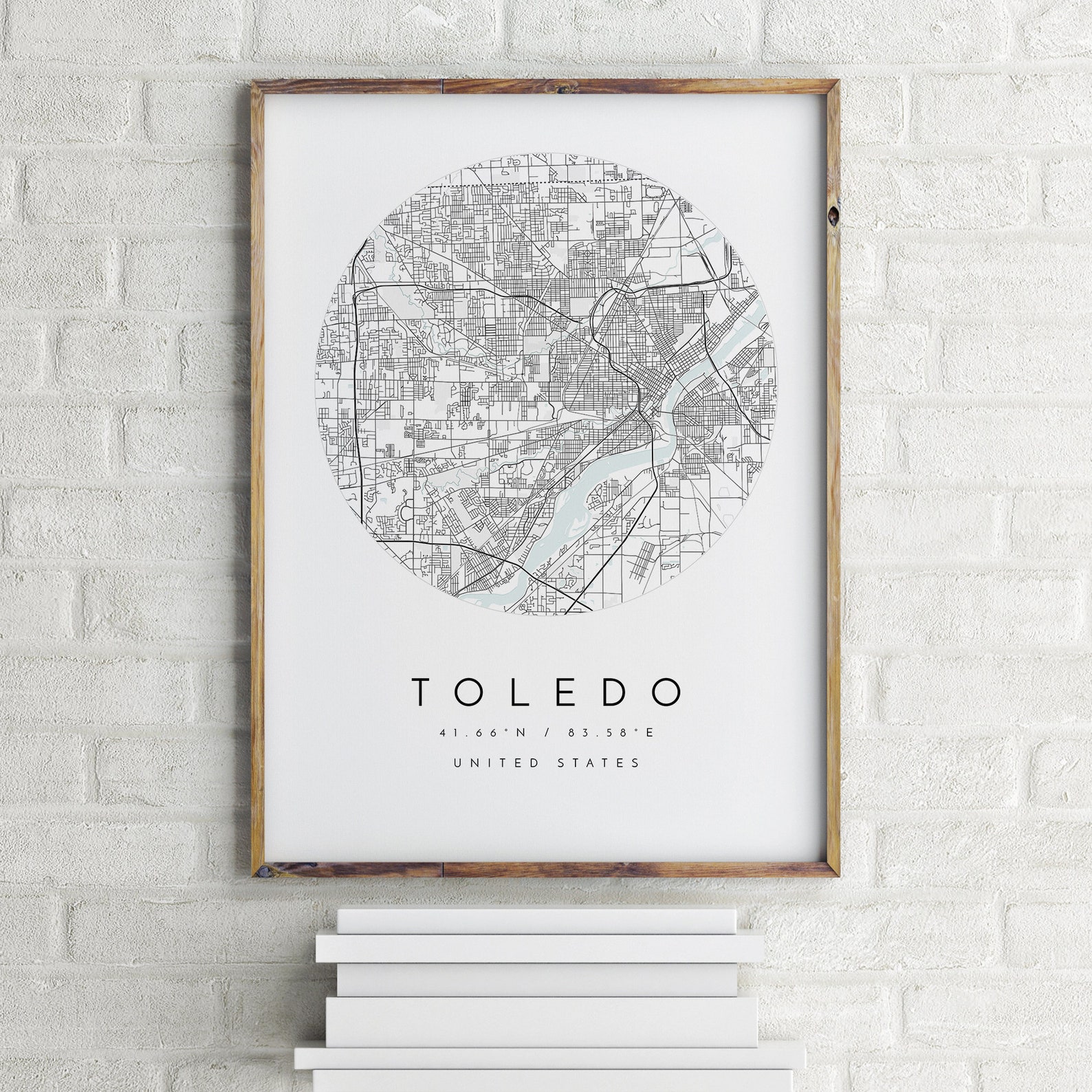 Toledo Map Toledo Ohio City Map Home Town Map Toledo - Etsy